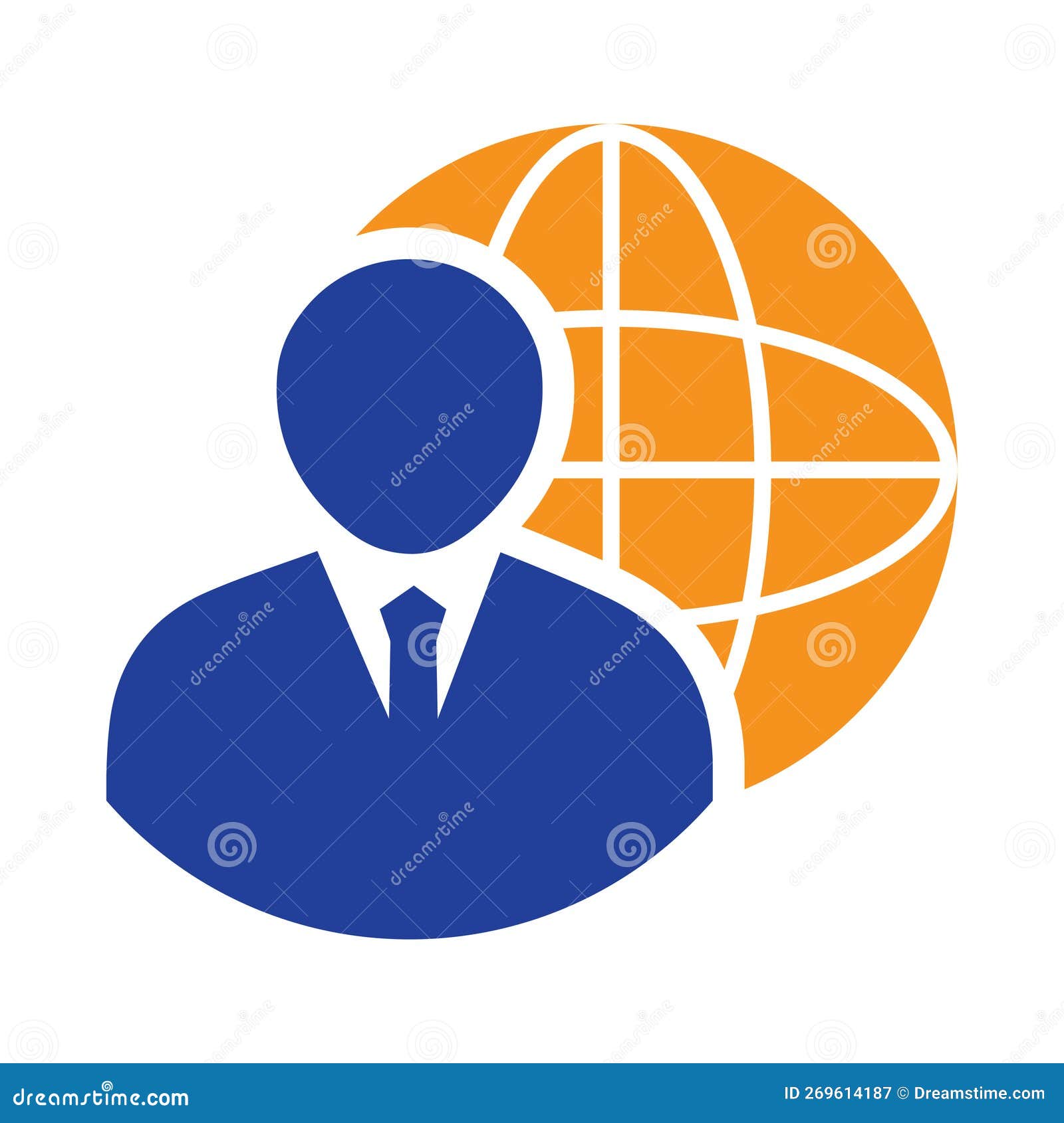 Global leader icon stock vector. Illustration of network - 269614187