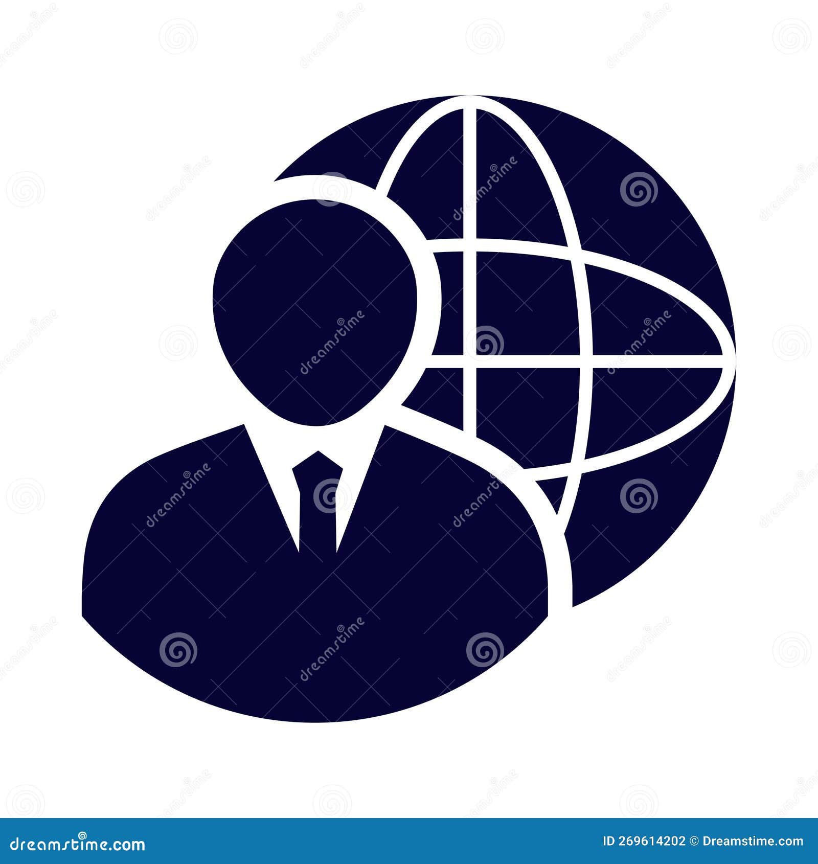 Global leader icon stock vector. Illustration of person - 269614202