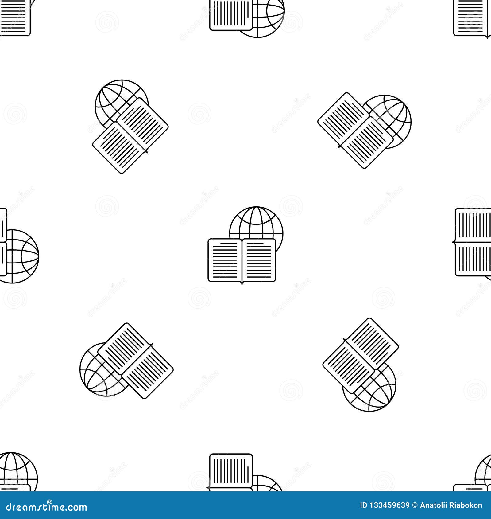 Global Learning Pattern Seamless Vector Stock Vector - Illustration of ...