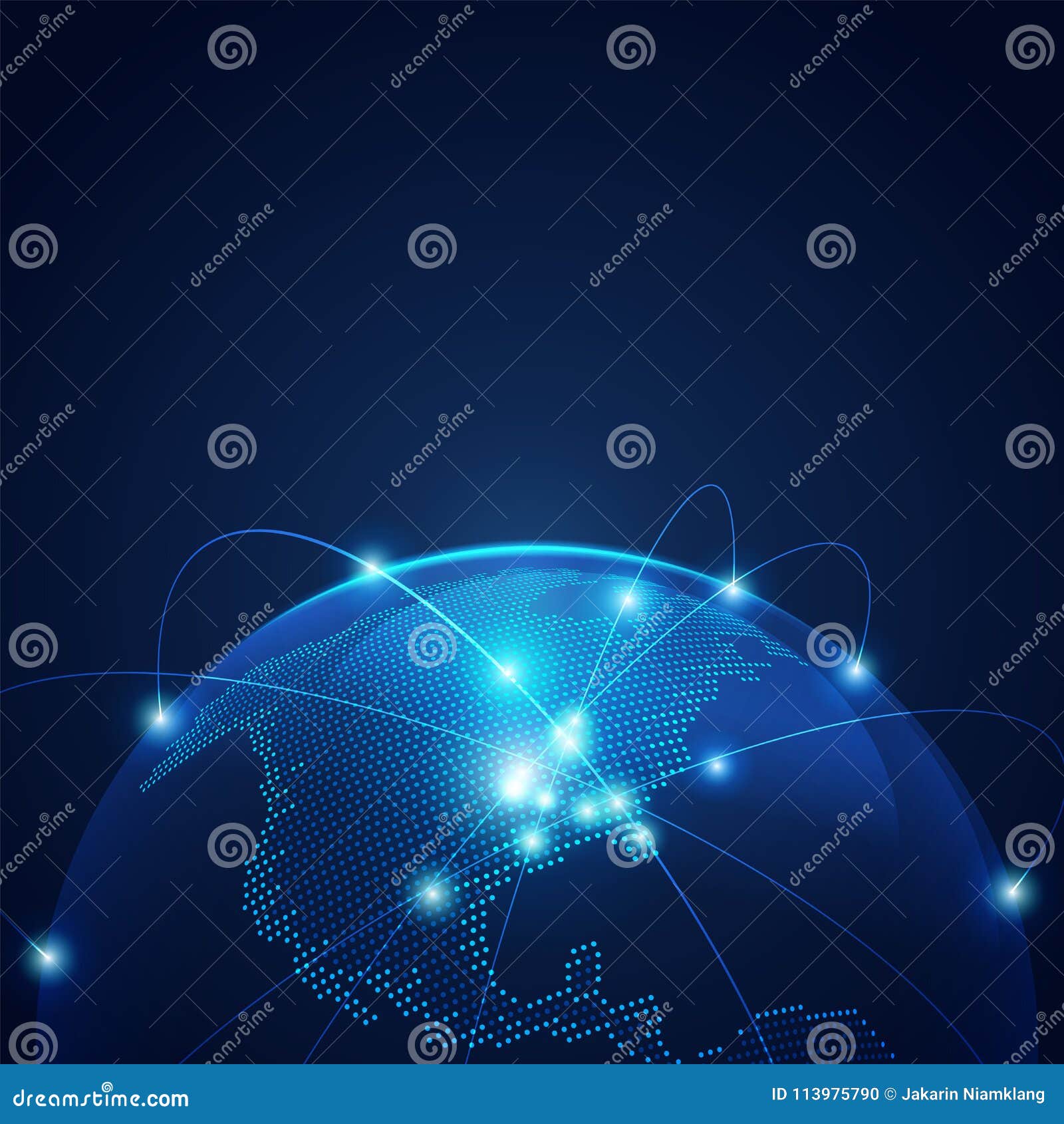 Global light stock vector. Illustration of globalization - 113975790