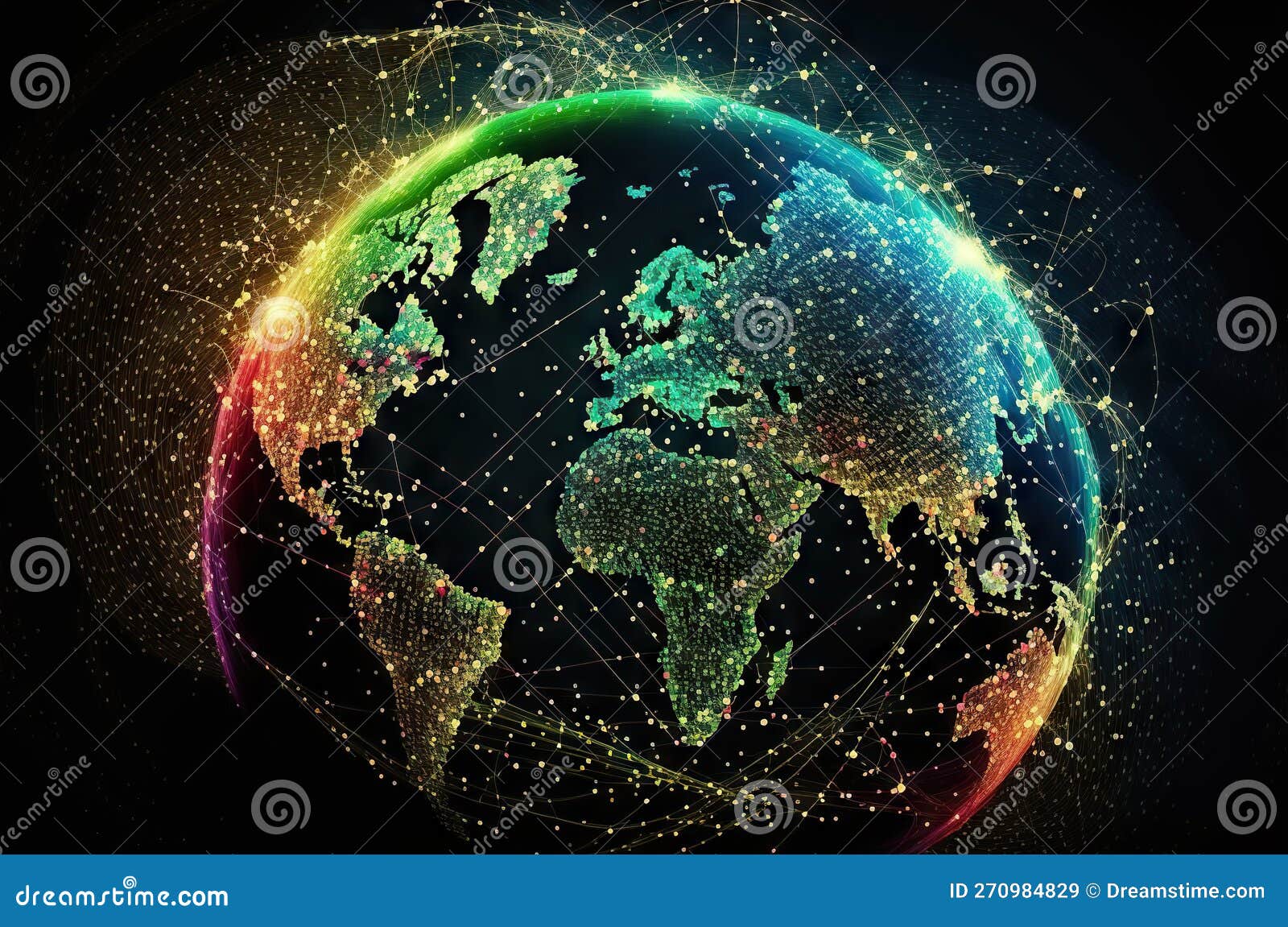 Global Lines of Communication Stock Image - Image of cyber, earth ...