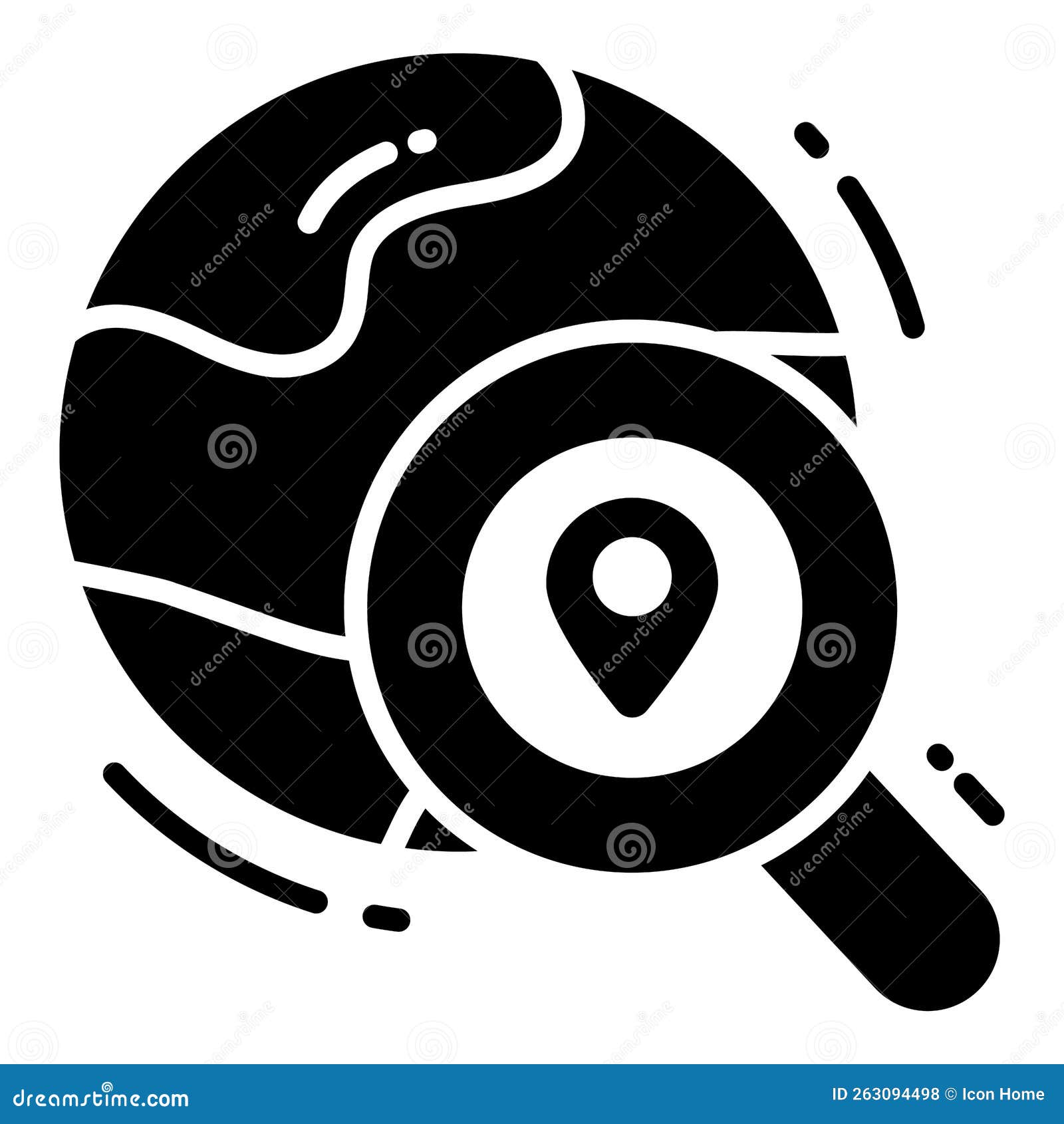 Global Location Glyph Icon, Map and Location Icon Stock Vector ...
