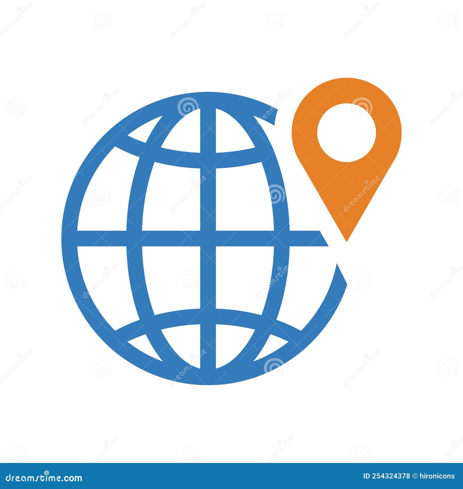 Global, Location, Gps, Pin Icon. Simple Editable Vector Graphics Stock ...
