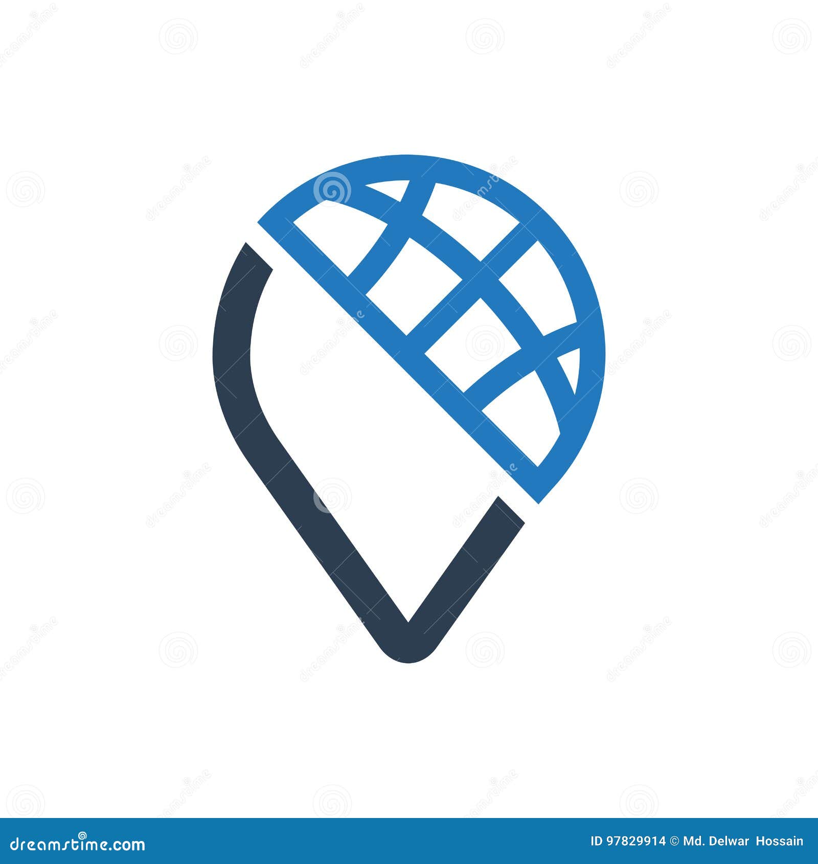 Global Location Icon stock vector. Illustration of route - 97829914