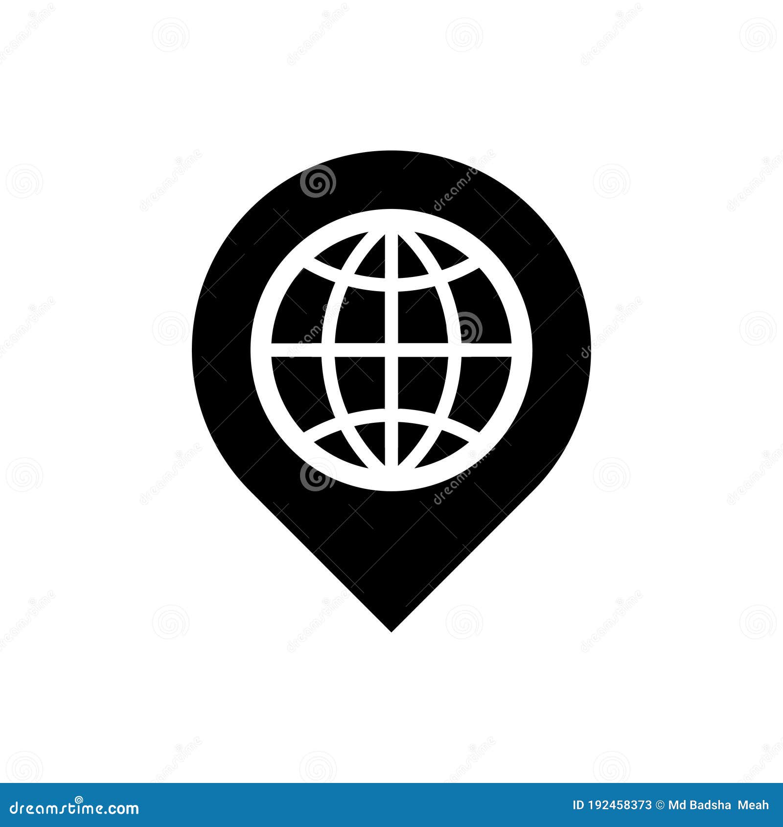 Global Location Icon stock vector. Illustration of sign - 192458373