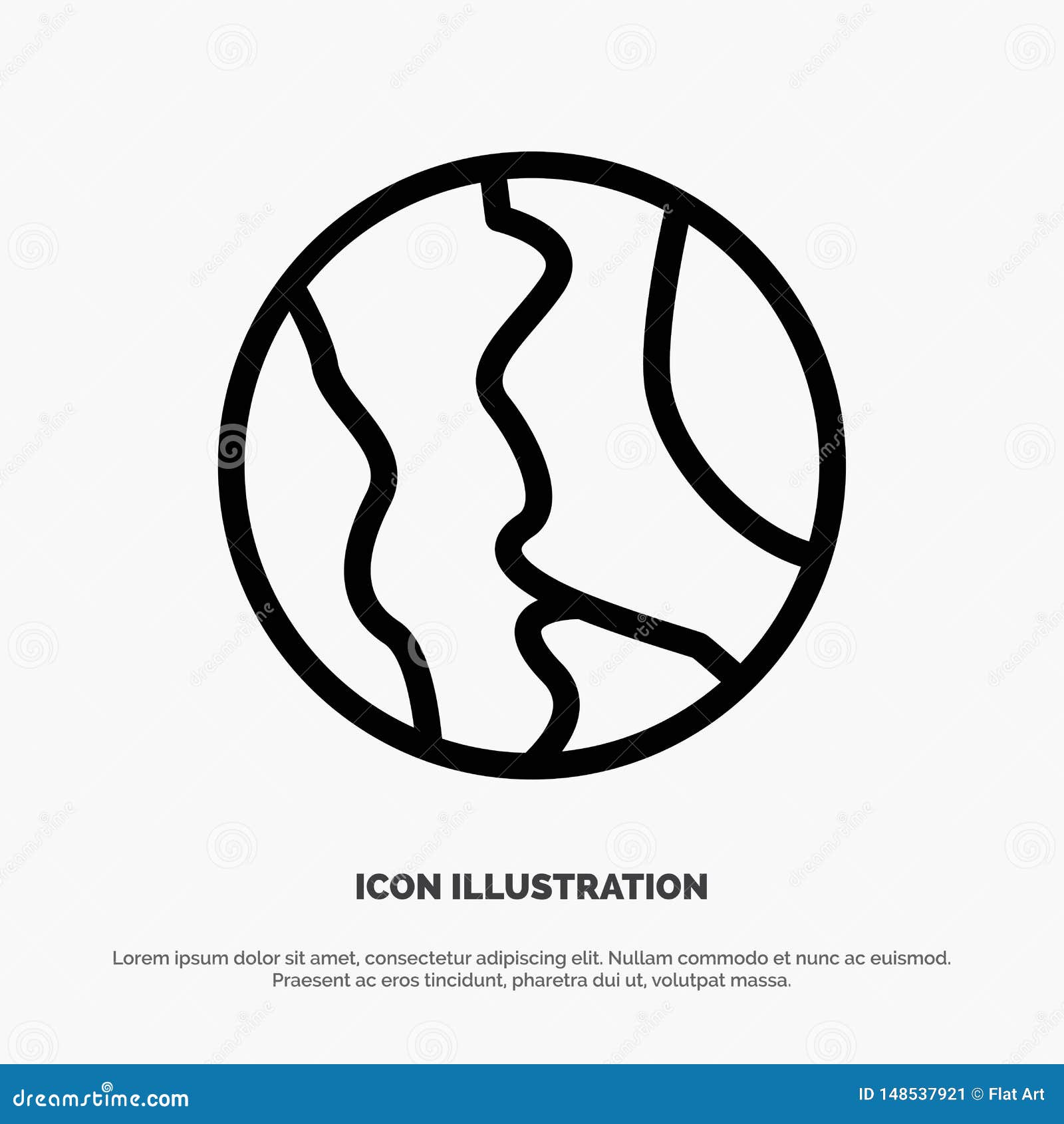Global, Location, Map, World, Geography Line Icon Vector Stock Vector ...