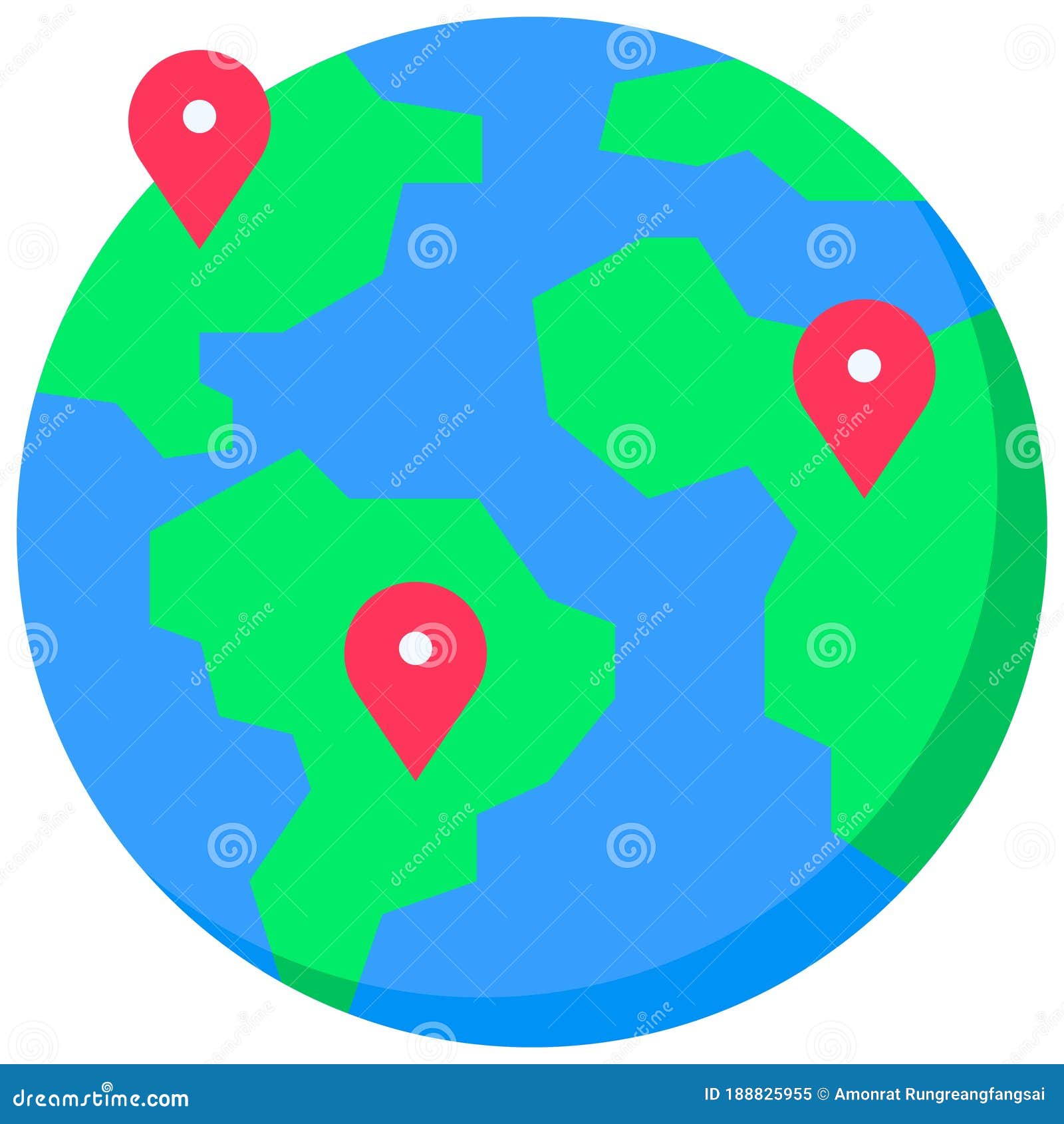 Global Location, Telecommuting or Remote Work Icon Stock Vector ...