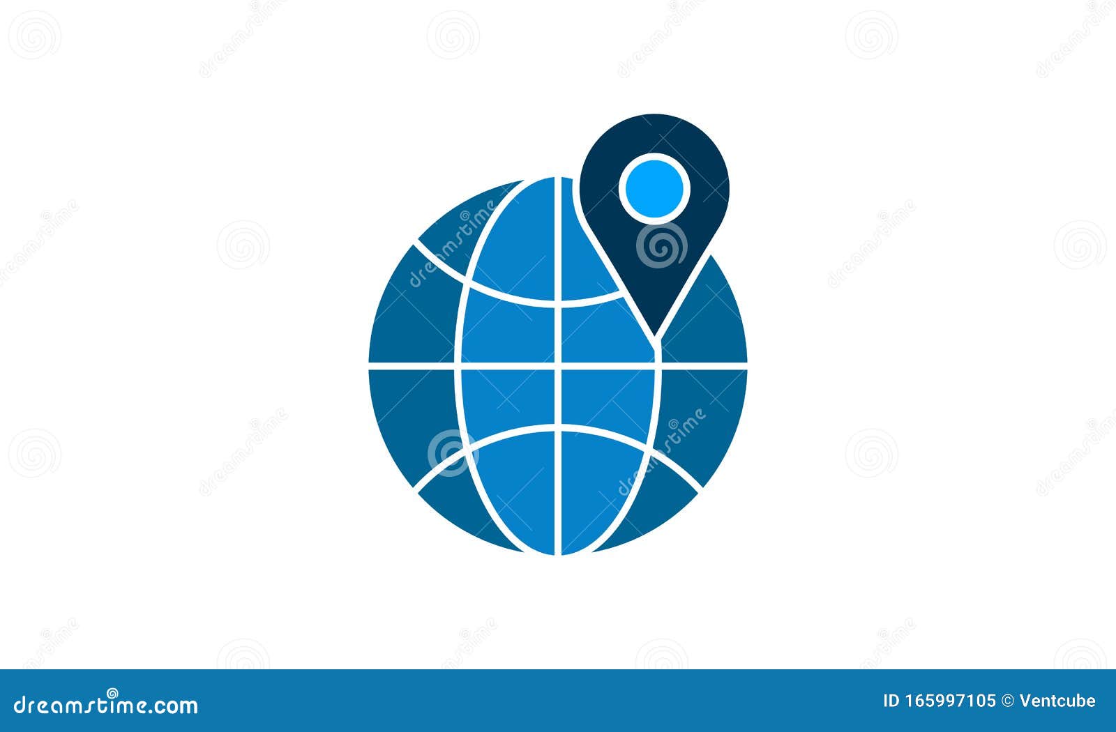 Global Location Icon Vector Illustration Stock Vector - Illustration of ...