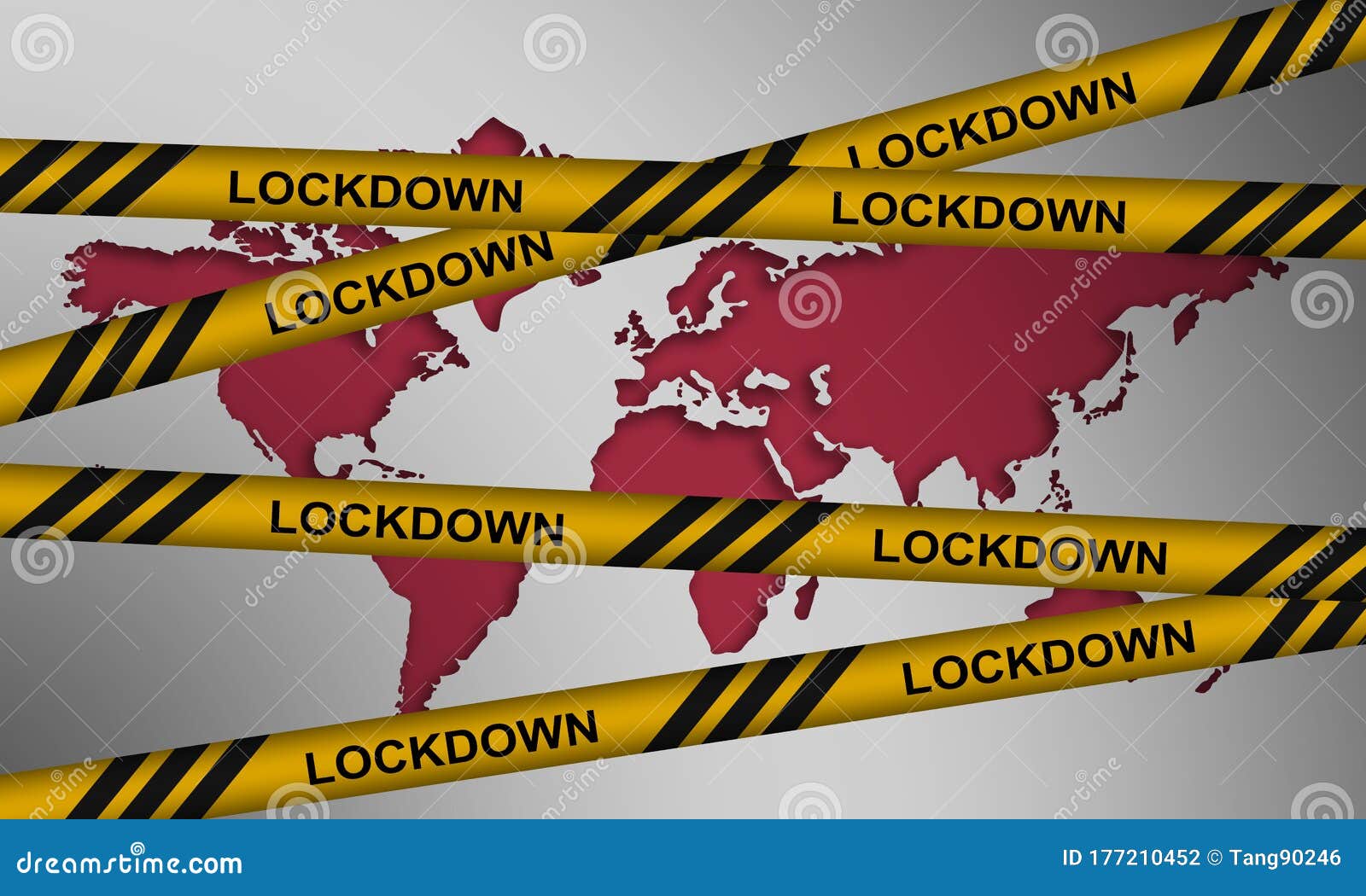 Global Lockdown To Stop Covid-19 Virus Pandemic Outbreak Stock ...