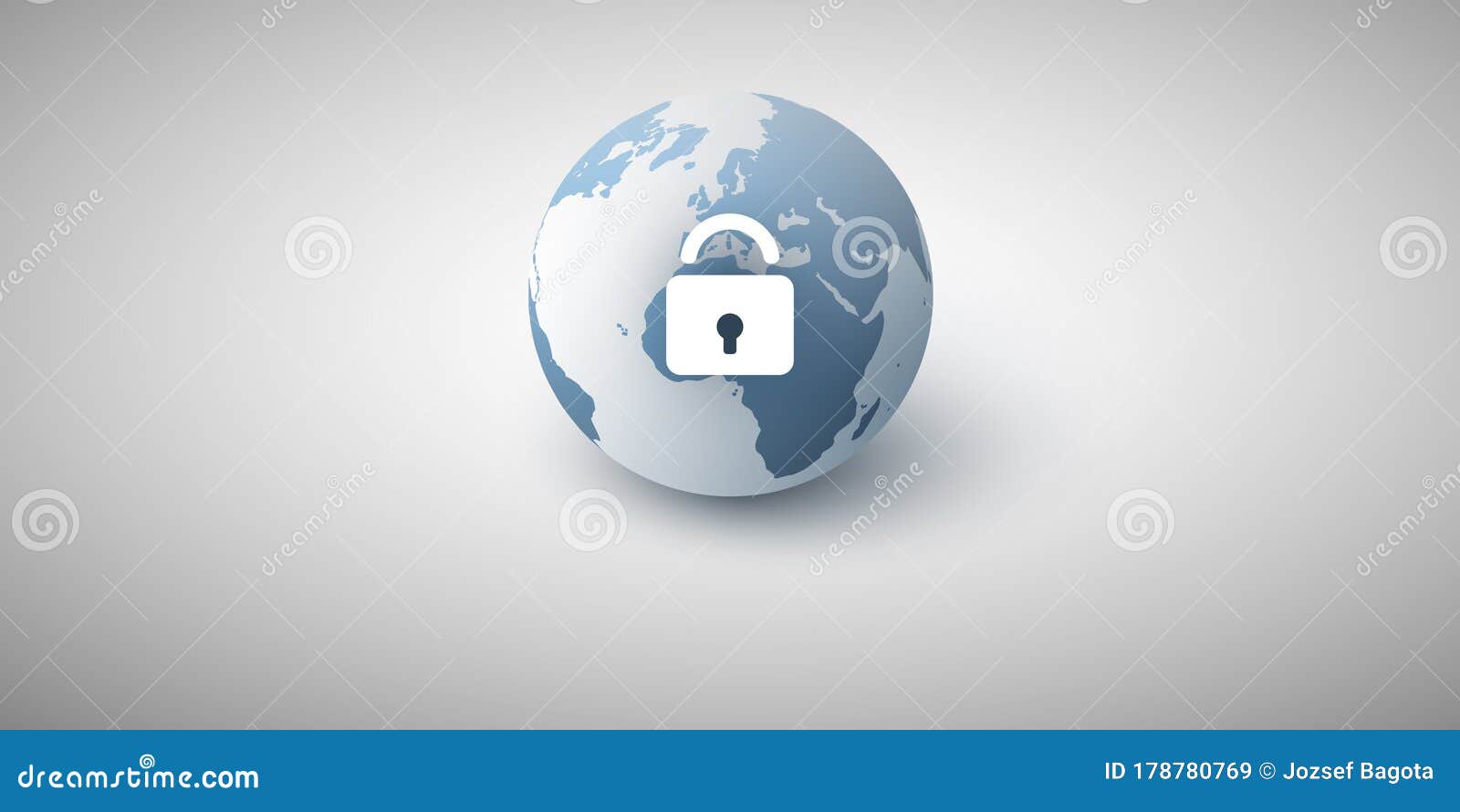 Global Lockdown - Vector Design Concept with Earth Globe and Padlock ...