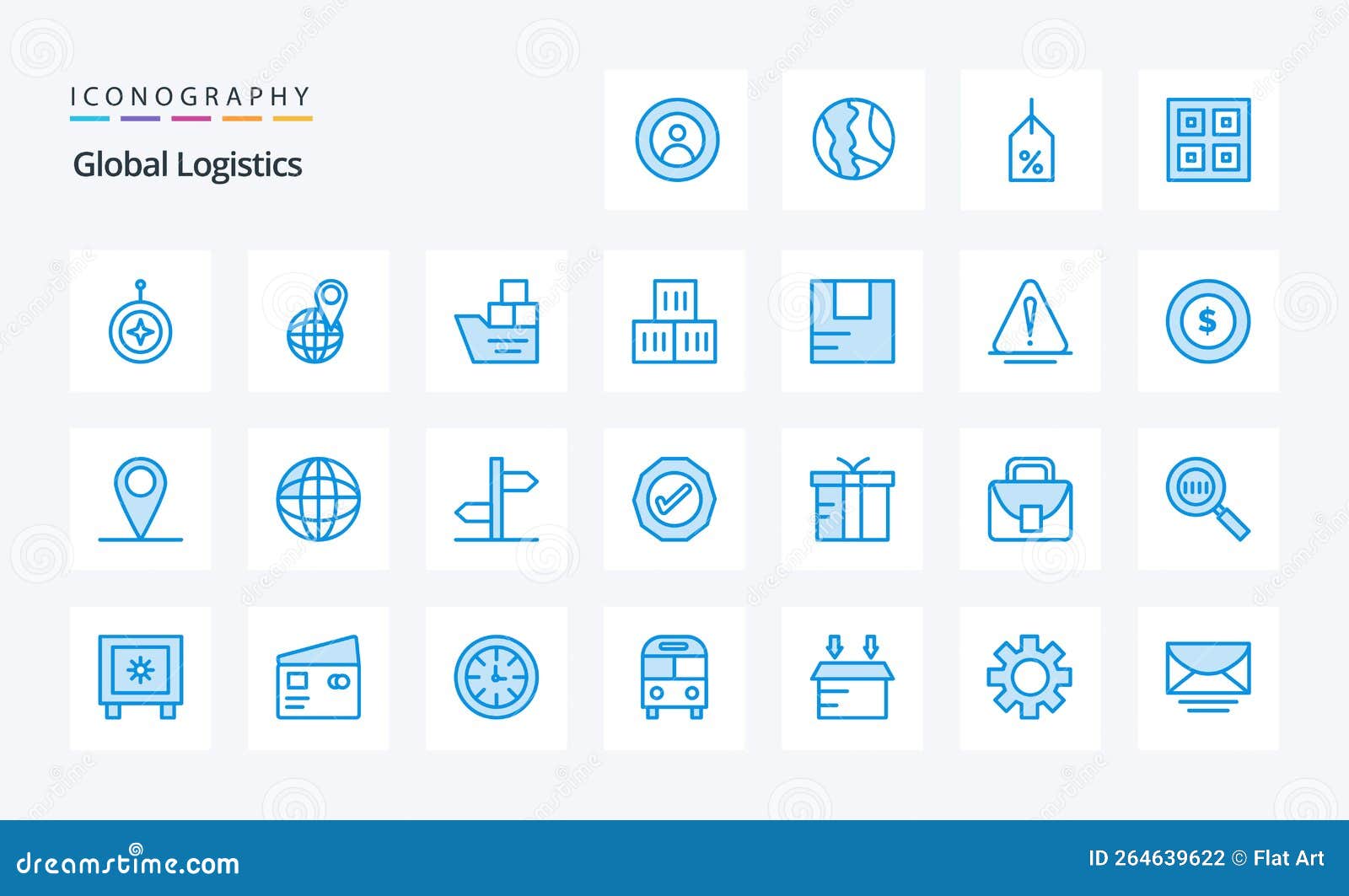 Logistics Blue Gears Top Bottom Horizontal Royalty-Free Stock ...