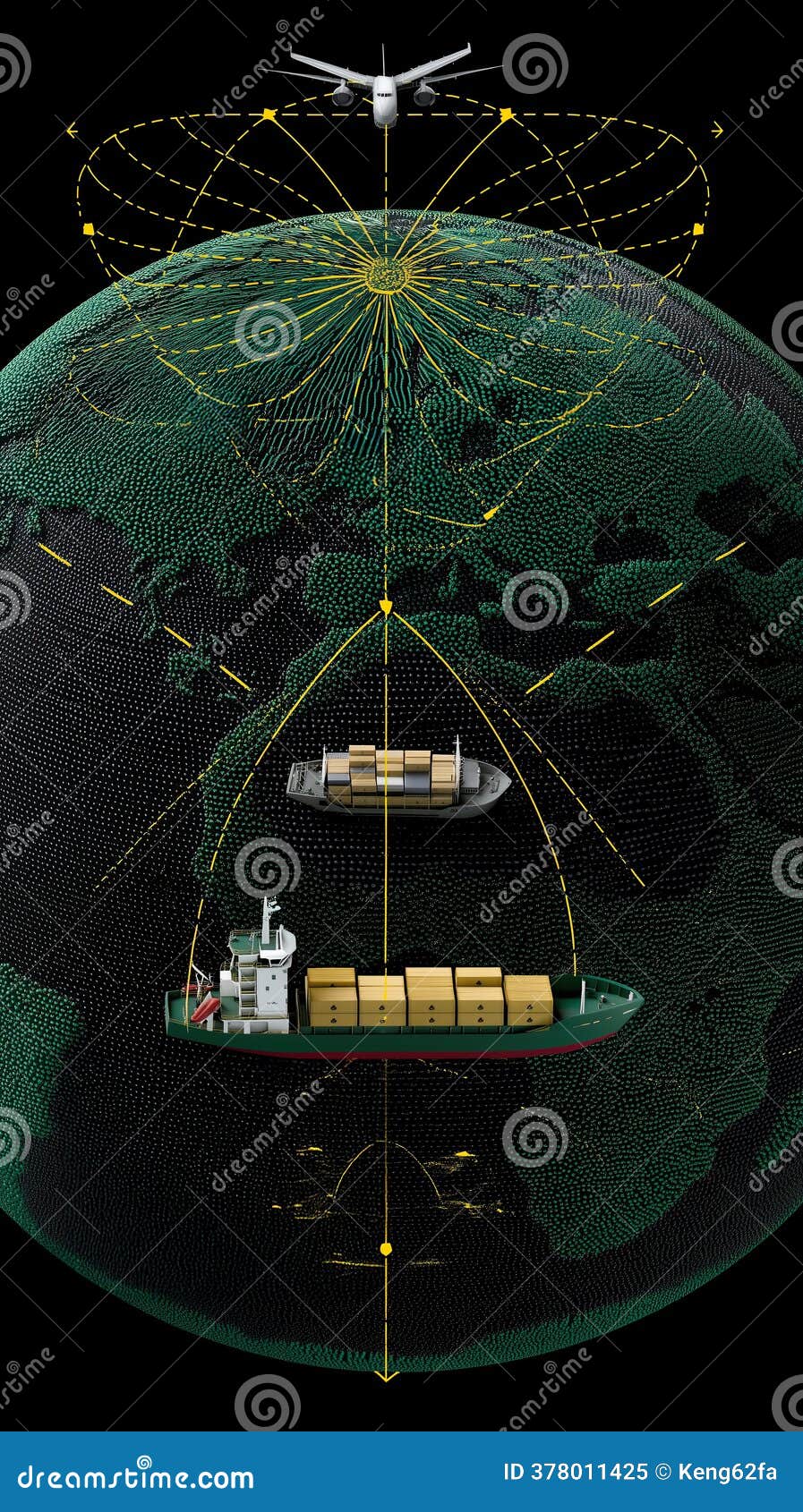Cargo Box With Arrows Solid Icon, Delivery Parcel And Logistics Freight ...