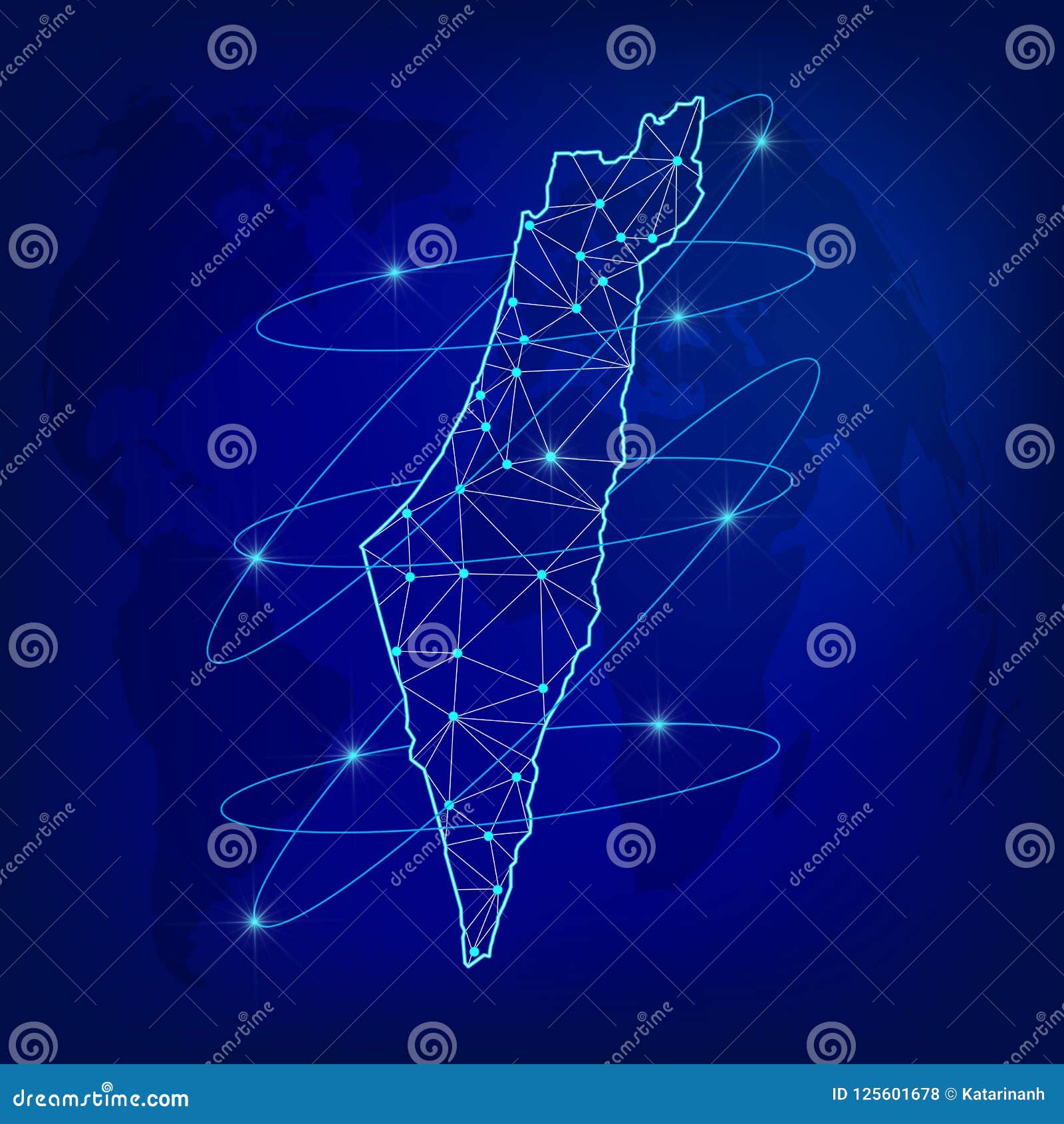 Global Logistics Network Concept. Communications Network Map Israel on ...