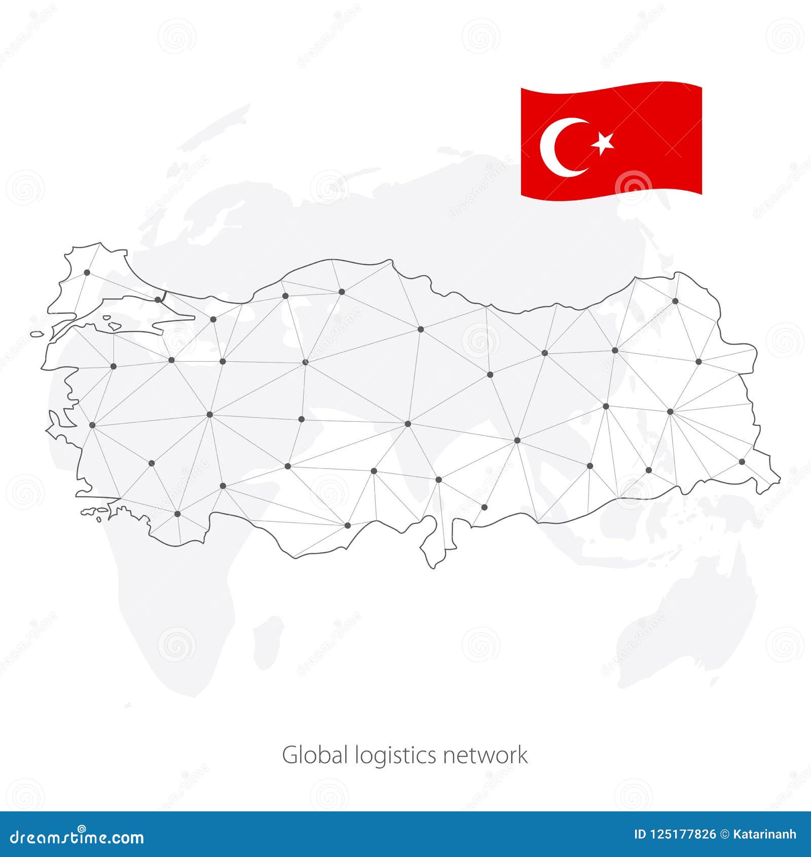 Global Logistics Network Concept. Communications Network Map Turkish ... Global Logistics Network Concept. Communications Network Map Turkish ...