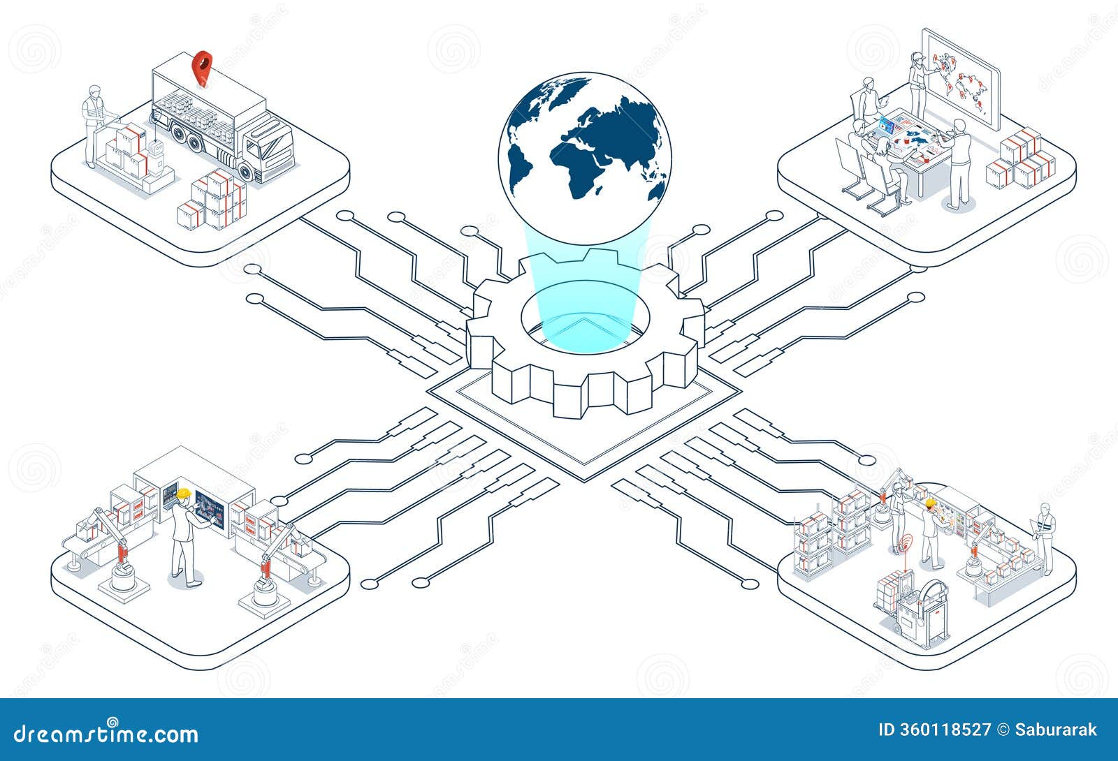 Global Logistics Network Coordinates Transportation, Supply Chain ...