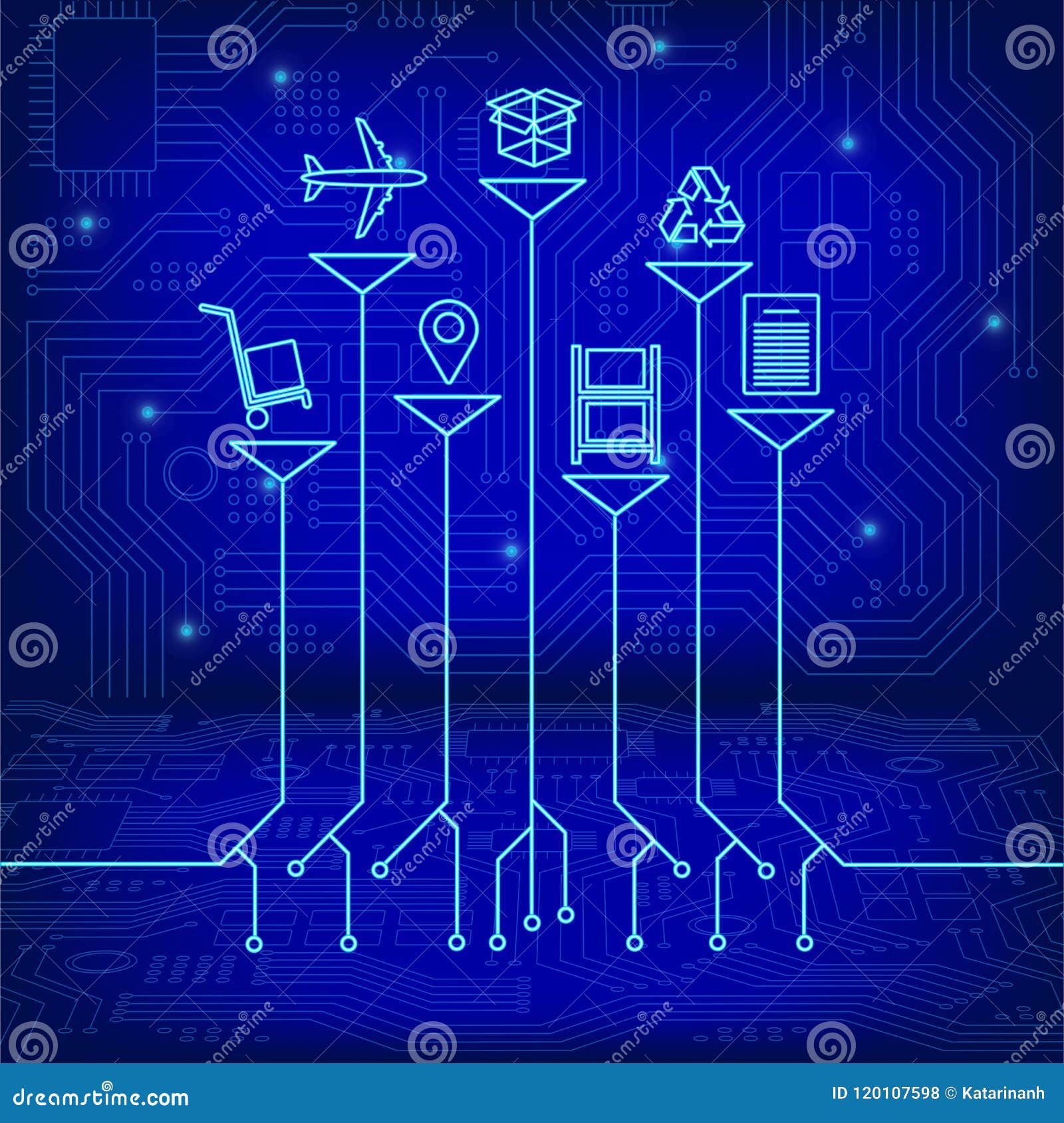 Global Logistics Network. Growth Tree Idea with Global Logistics ...