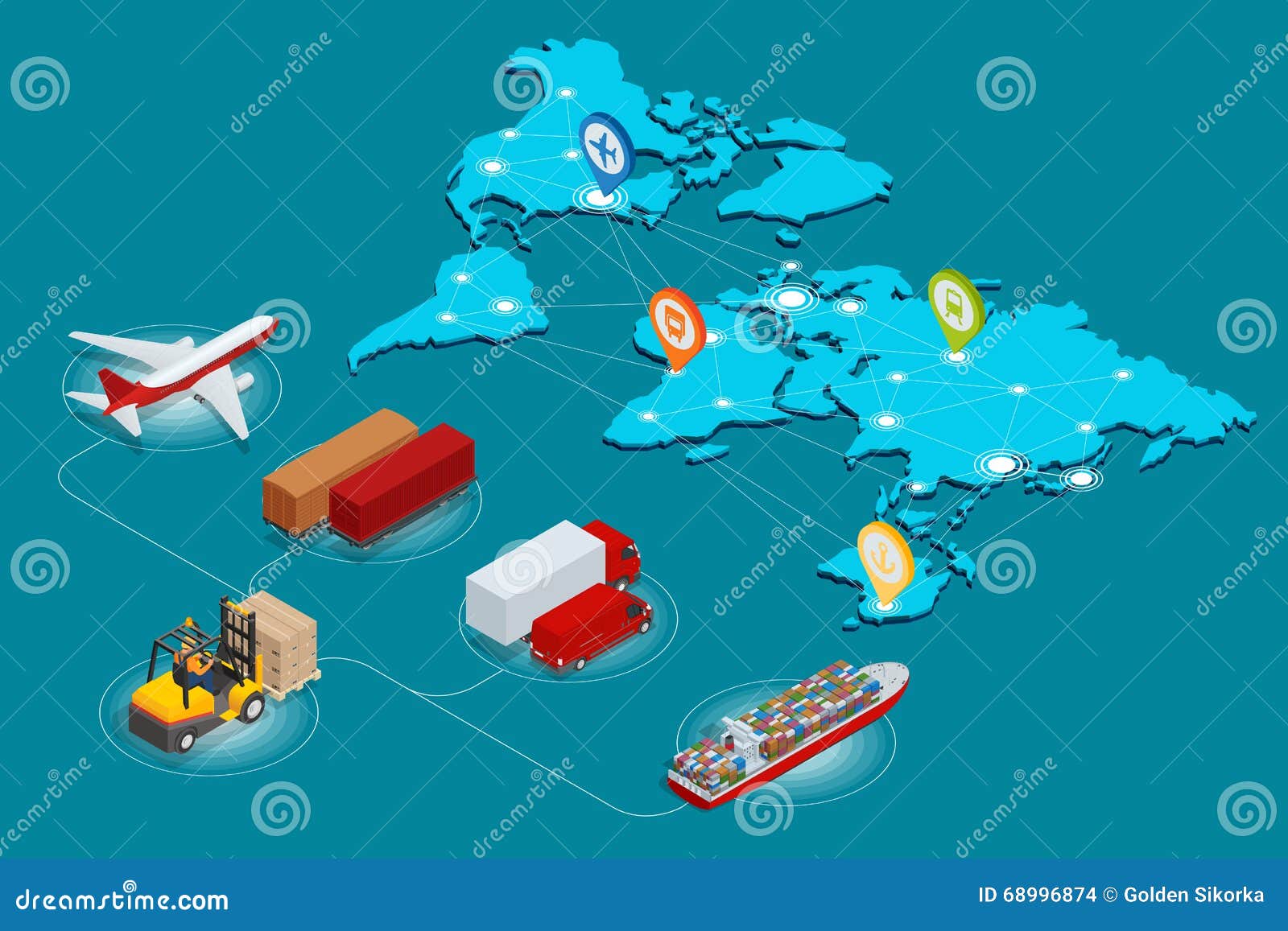 Global Logistics Network Concept. Communications Network Map Of Papua ... Global Logistics Network Concept. Communications Network Map Of Papua ...