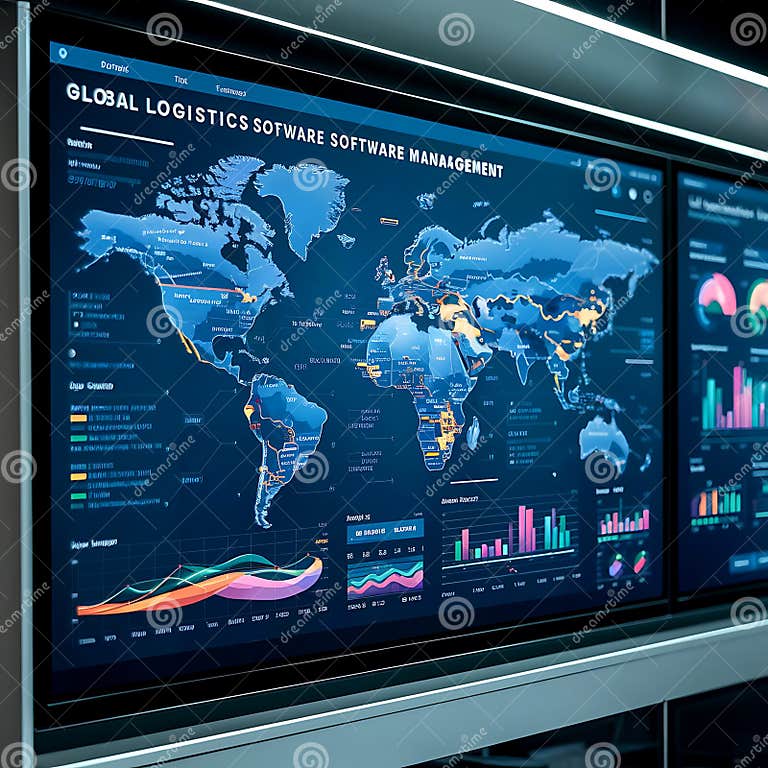 Global Logistics Software Dashboard - Management Interface, Tracking ...