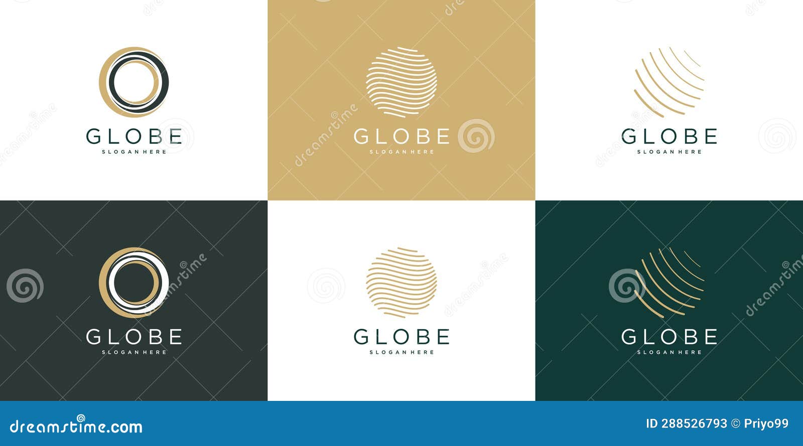 Global Logo Design with Creative Unique Concept Premium Vector Stock ...