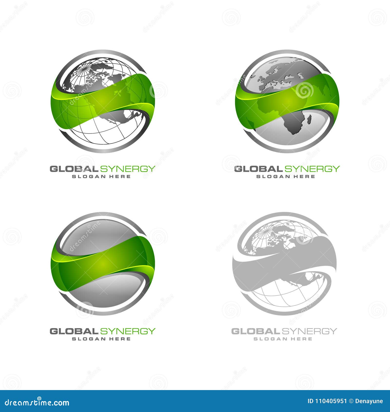 Global Logo with Ring Sphere and Digital World Motion Vector Logo ...