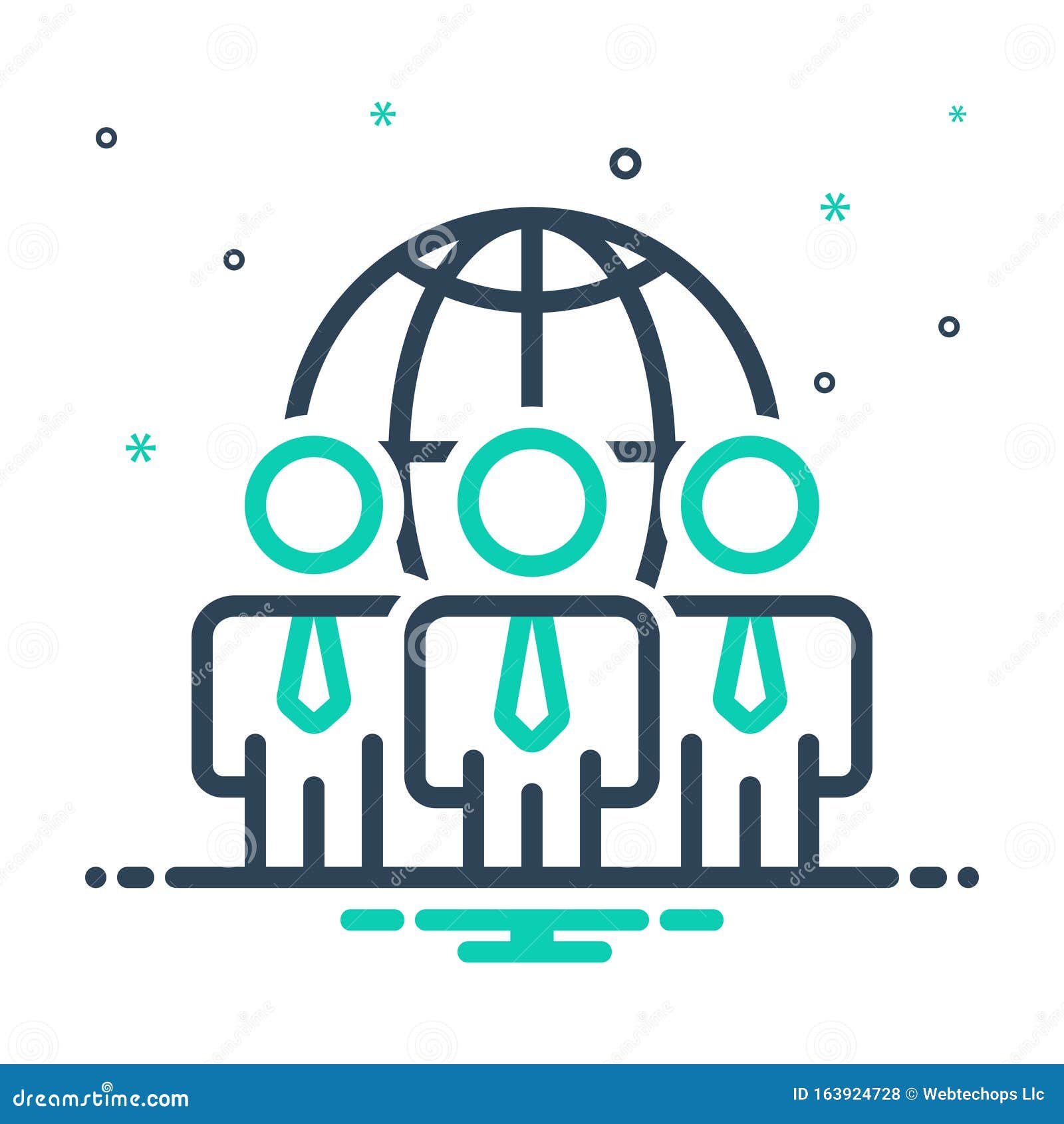 Mix Icon for Global Management, Administration and Authority Stock ...