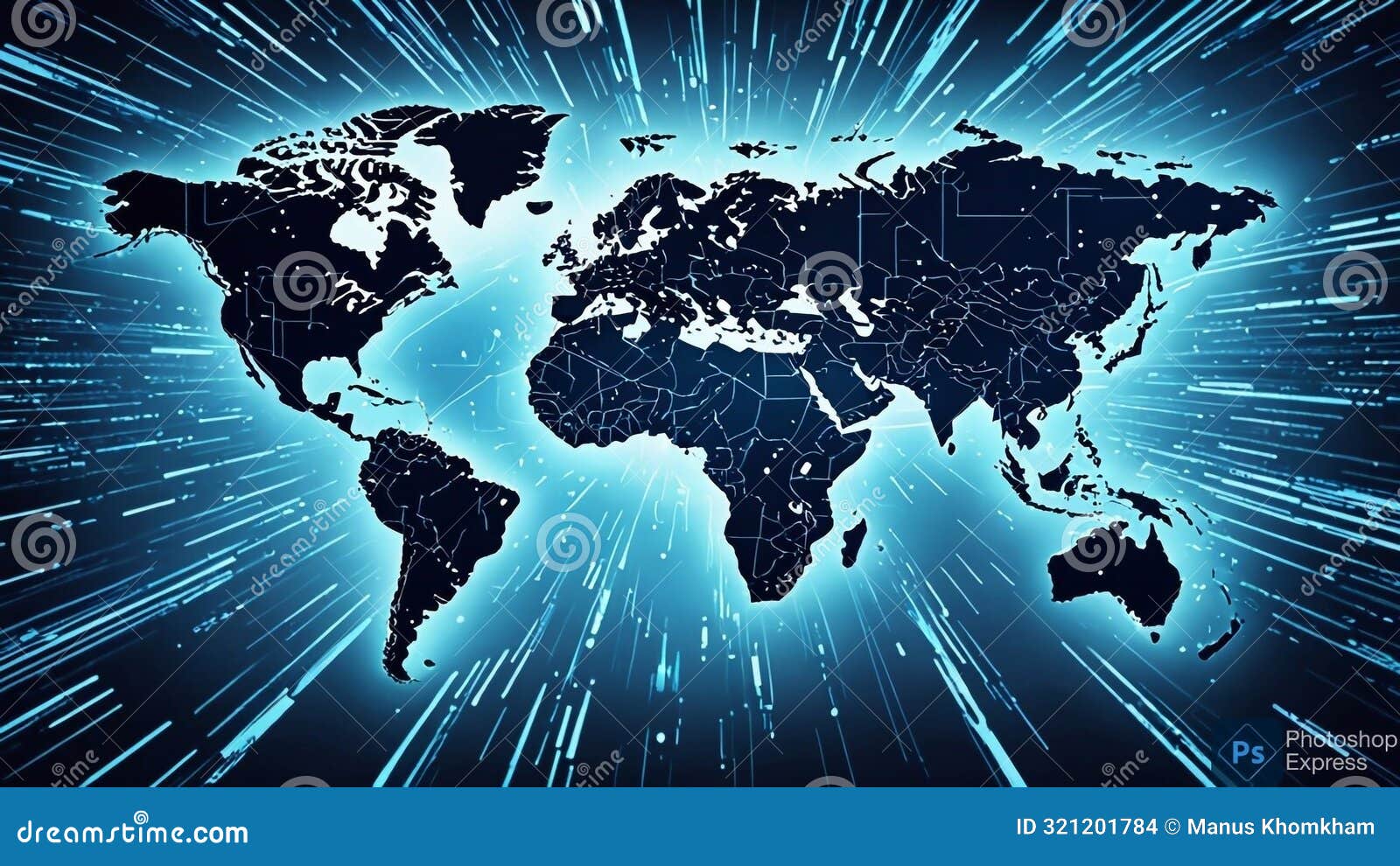 Global Map for Concept Design Generate Ai Stock Illustration ...