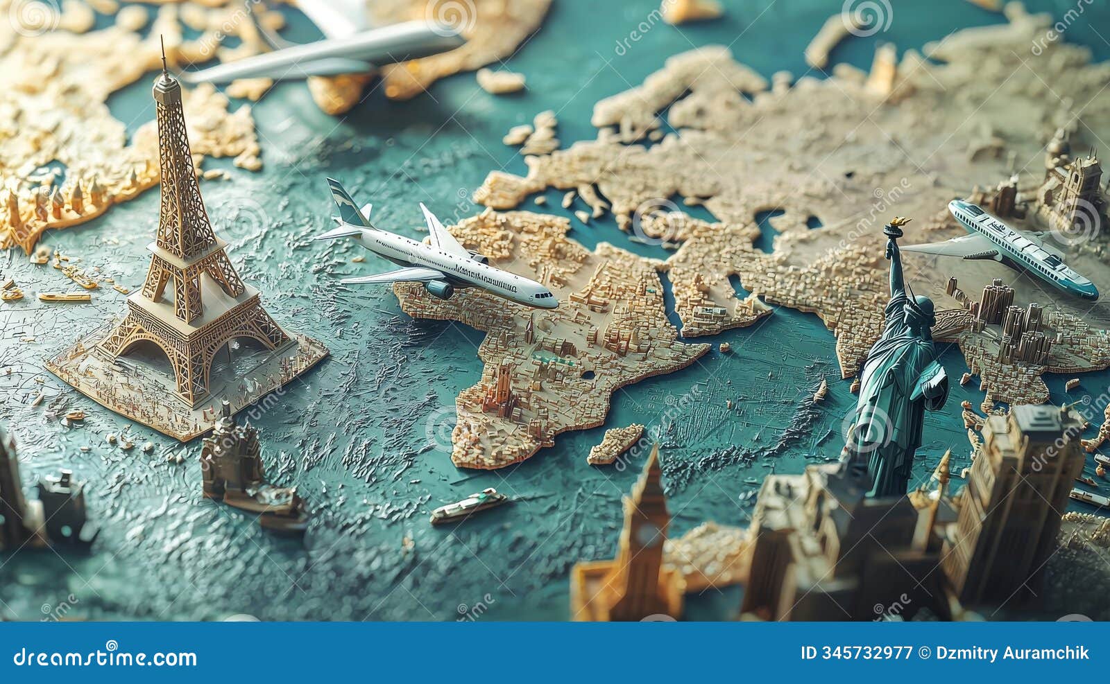 On a Global Map, 3D Web Illustrations Depict Airplane Trips Around the ...