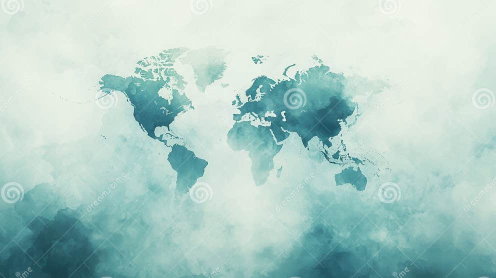 Global Map with Environmental Data Overlay Stock Illustration ...