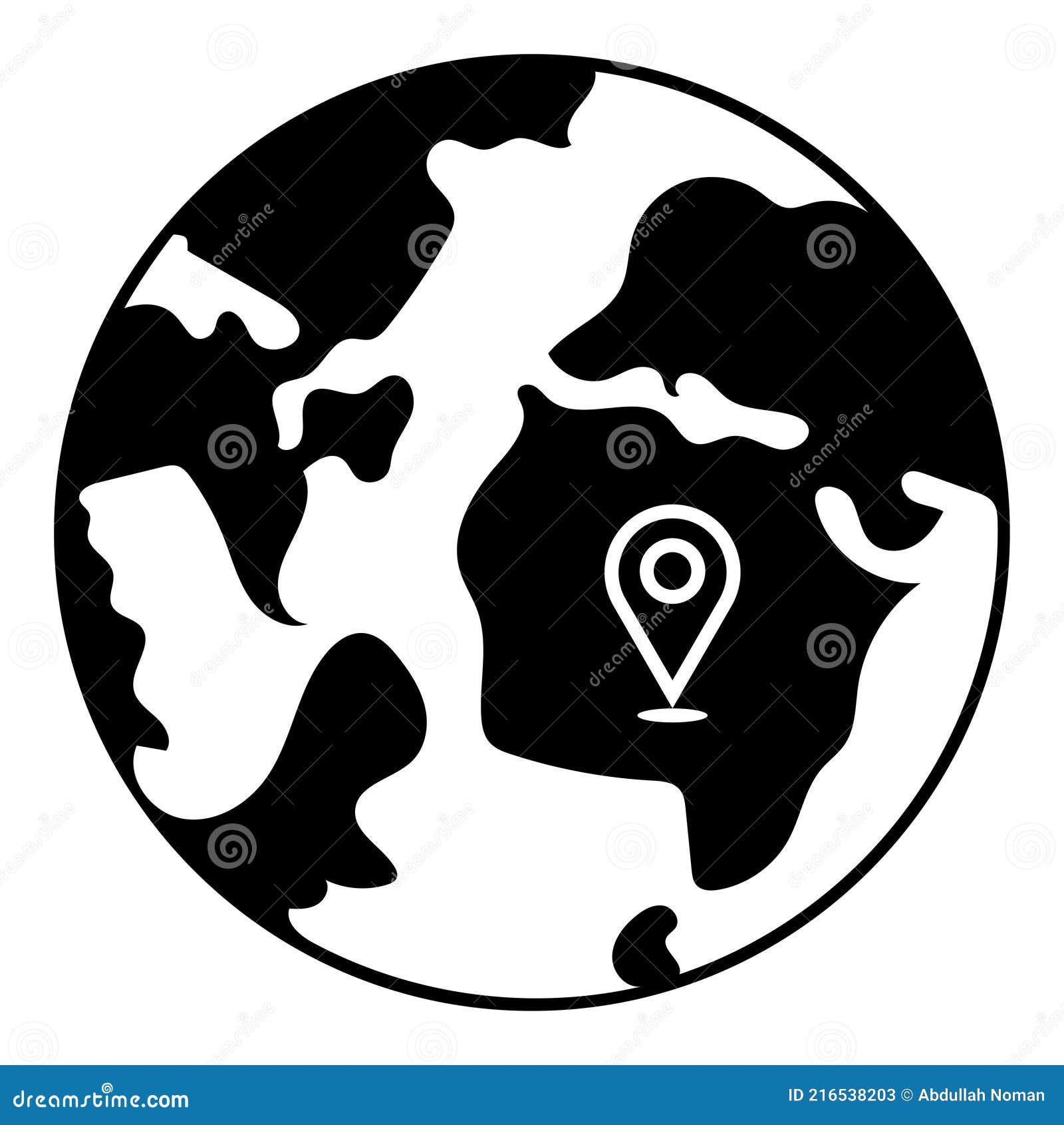 Global map icon design stock vector. Illustration of biology - 216538203