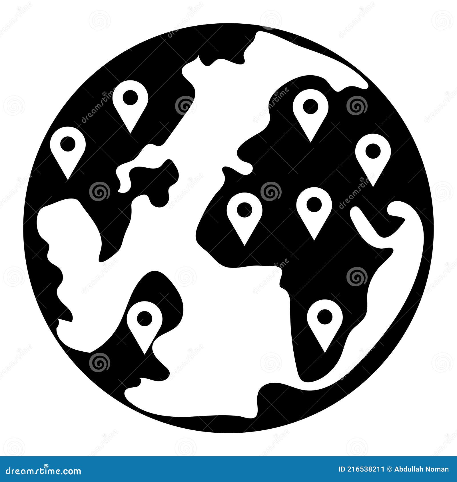 Global map icon design stock vector. Illustration of geometric - 216538211