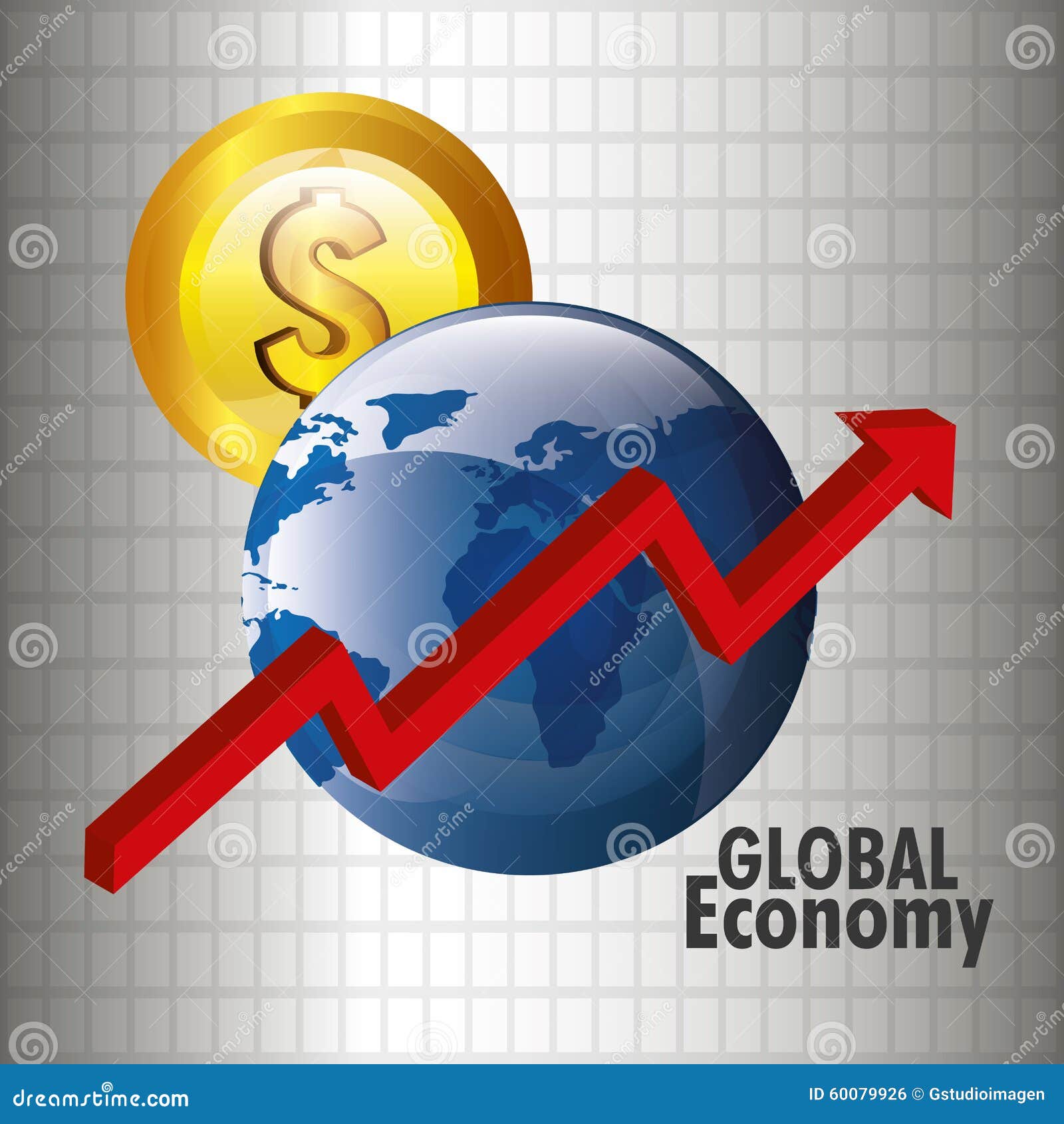 Global Market and Stock Exchange Stock Vector - Illustration of ...