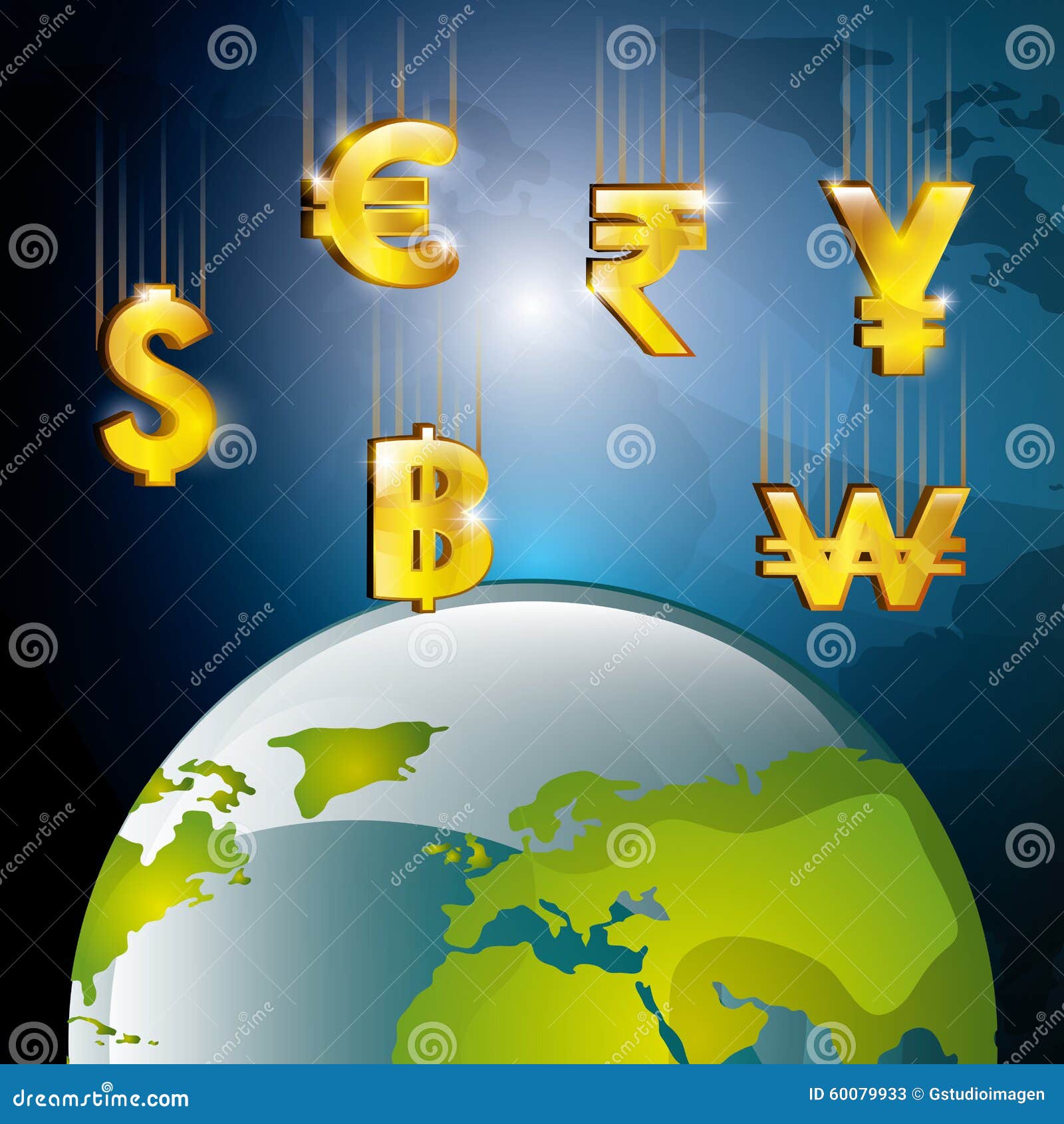 Global Market and Stock Exchange Stock Vector - Illustration of capital ...