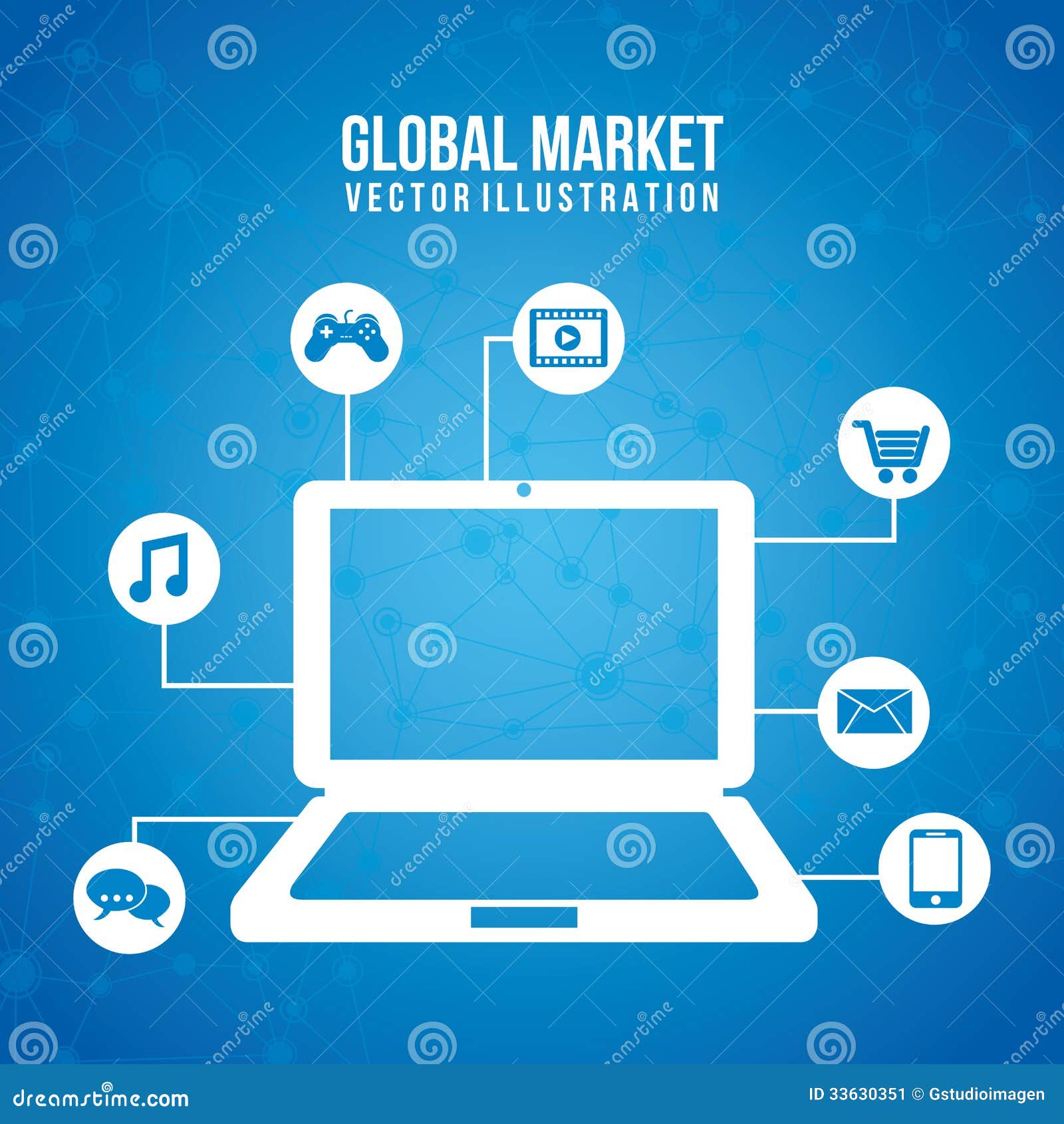Global marketing stock vector. Illustration of community - 33630351