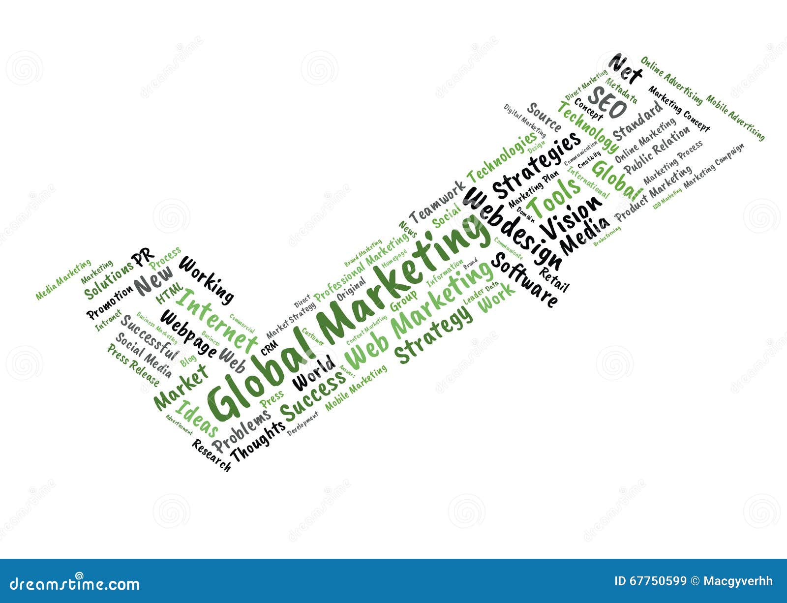 Global Marketing Word Cloud Stock Illustration - Illustration of ...