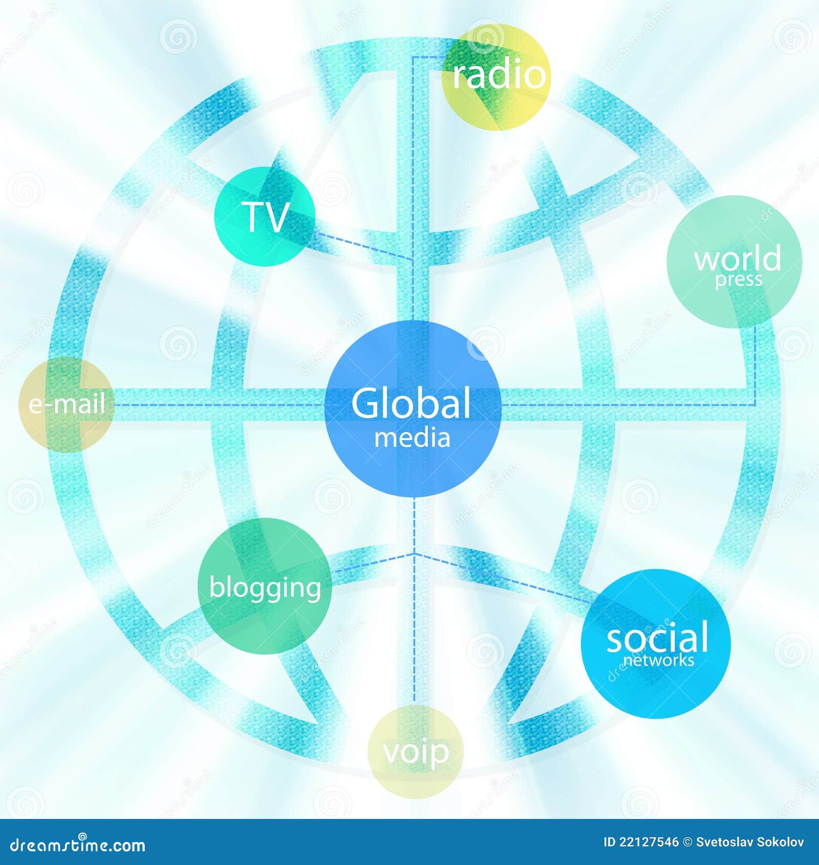Global media stock illustration. Illustration of abstract - 22127546