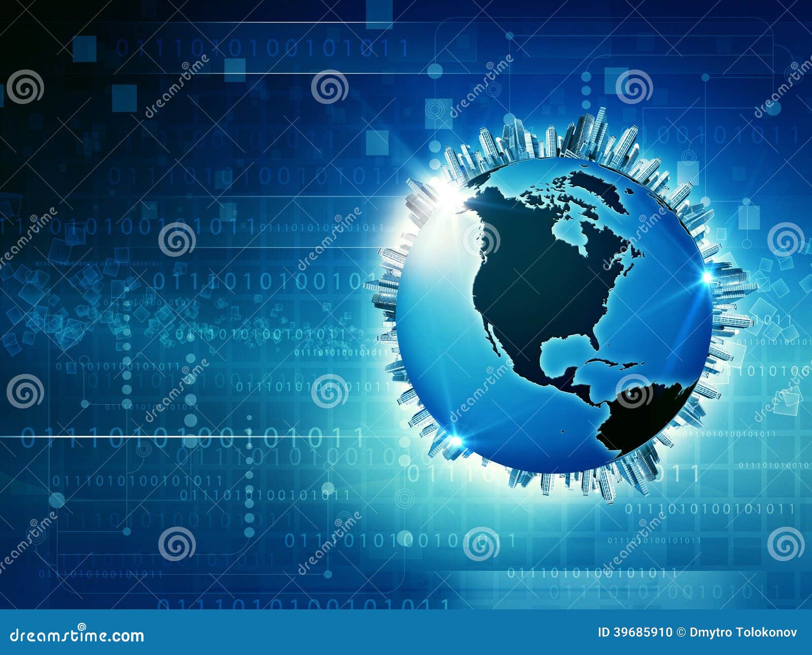 Global Media and Information Society Stock Illustration - Illustration ...