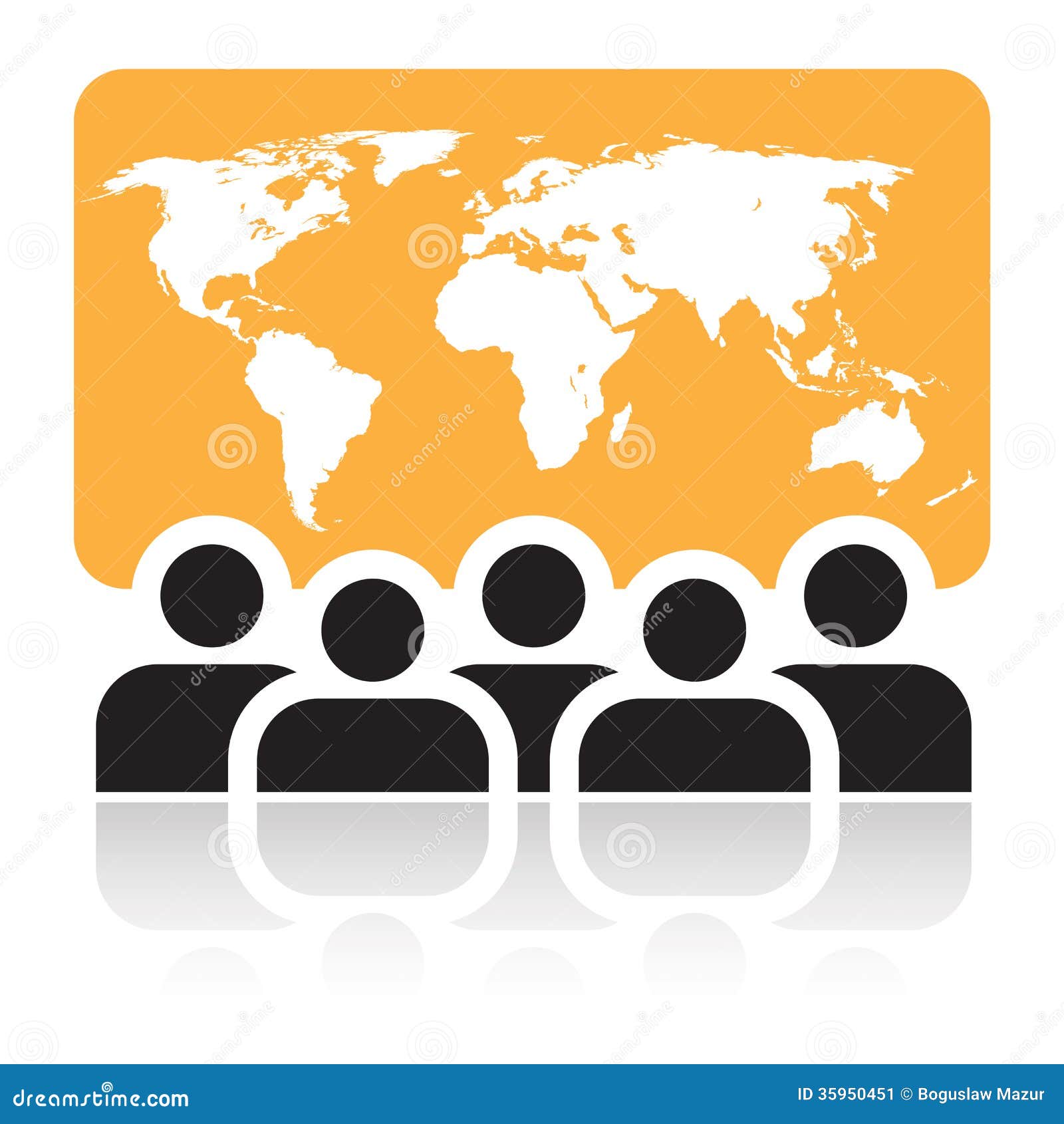 Global meeting sign stock vector. Illustration of design - 35950451