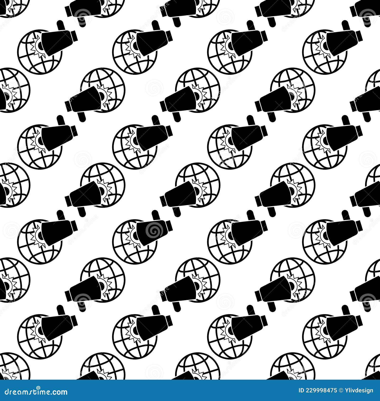 Global Megaphone Pattern Seamless Vector Stock Vector - Illustration of ...