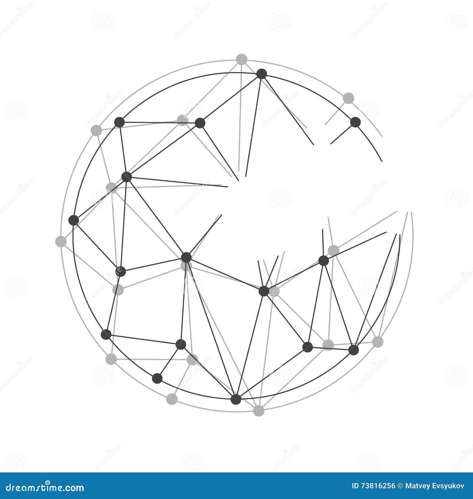 Global Mesh Sphere. Abstract Geometric Shape Stock Illustration ...