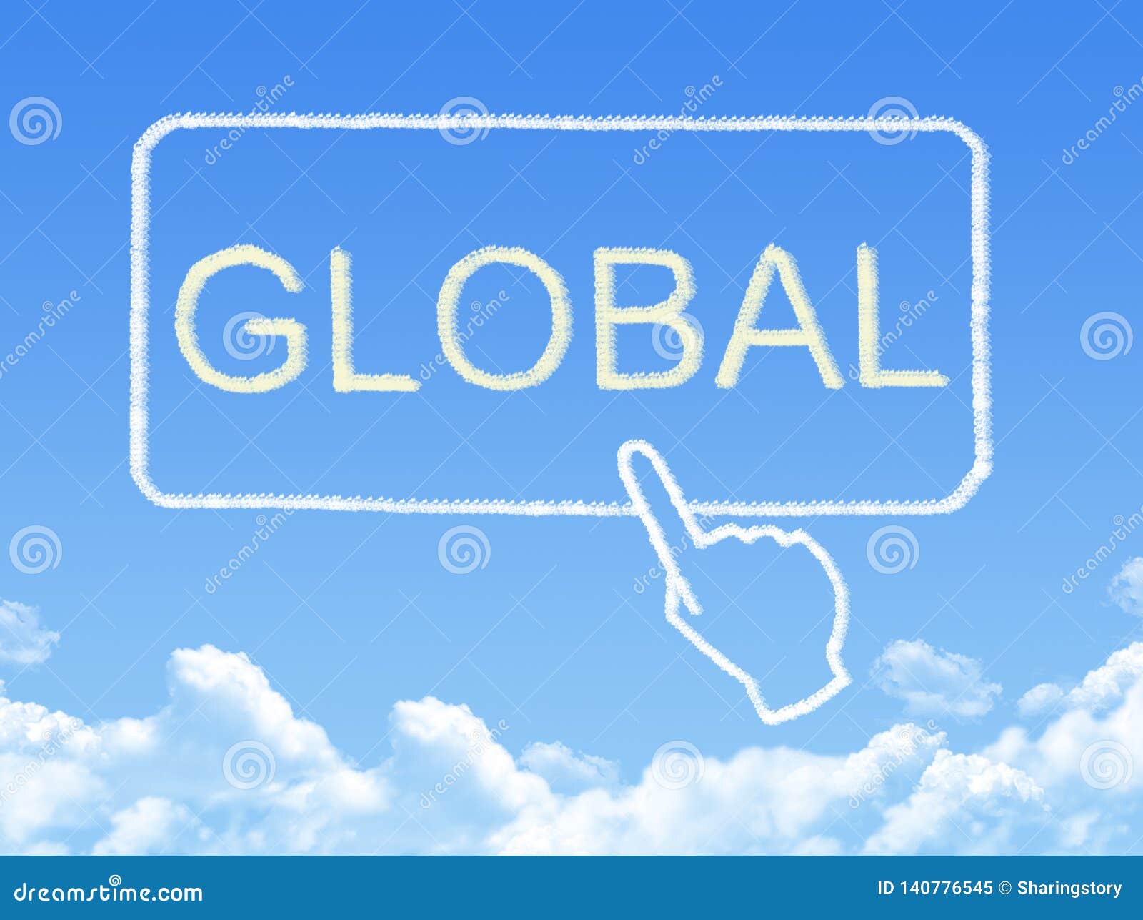 Global message cloud shape stock illustration. Illustration of data ...