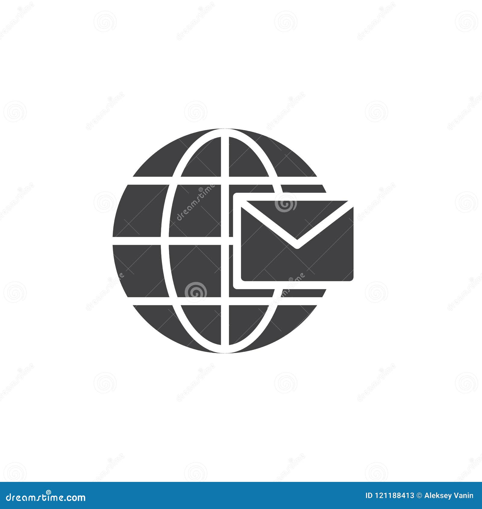 Global message vector icon stock vector. Illustration of design - 121188413