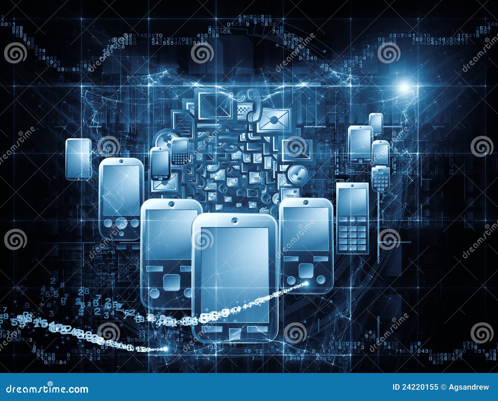 Global messaging stock illustration. Illustration of light - 24220155
