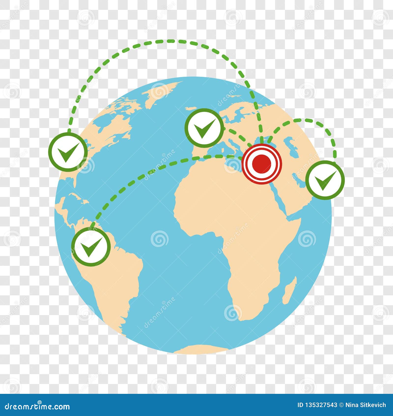 Global Migration Icon, Flat Style Stock Vector - Illustration of asylum ...