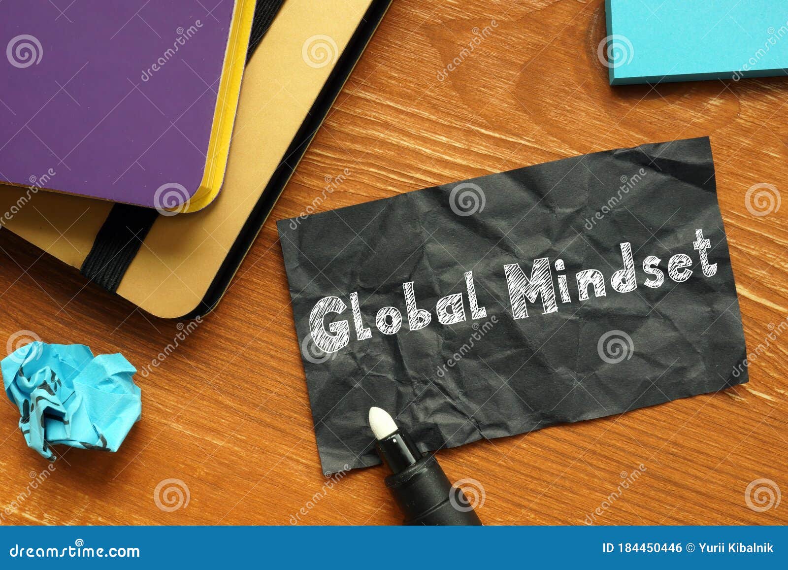 Global Mindset Sign on the Piece of Paper Stock Photo - Image of chief ...