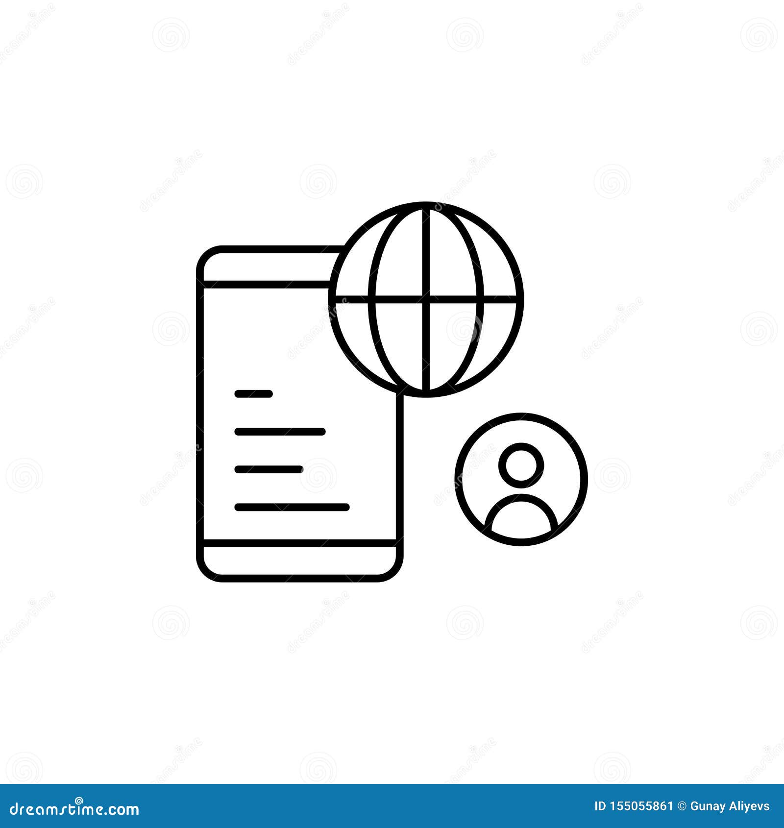 Global, Mobile, Consumer Icon. Element of Consumer Behavior Line Icon ...