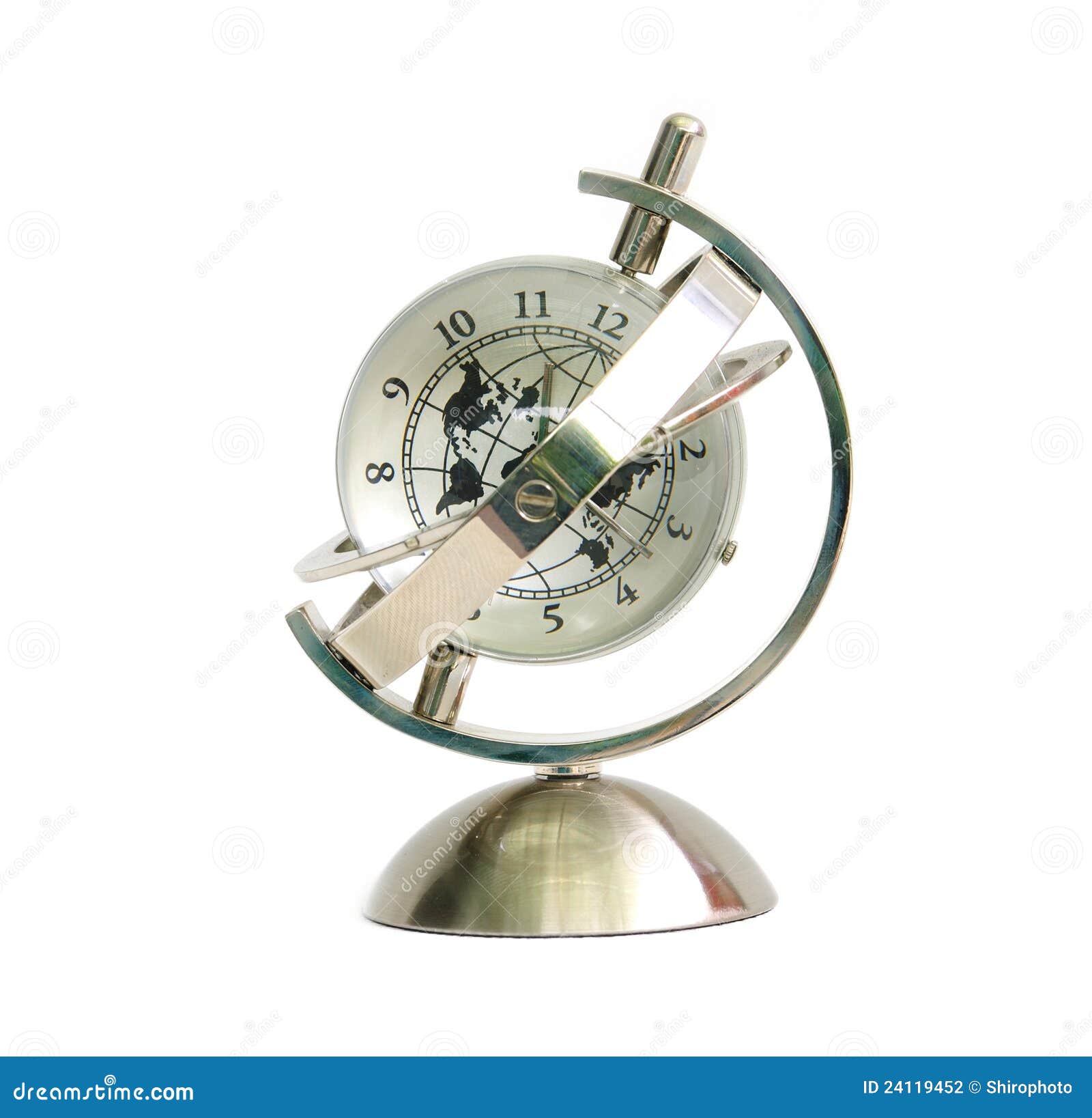 Global model clock stock photo. Image of concept, dial - 24119452