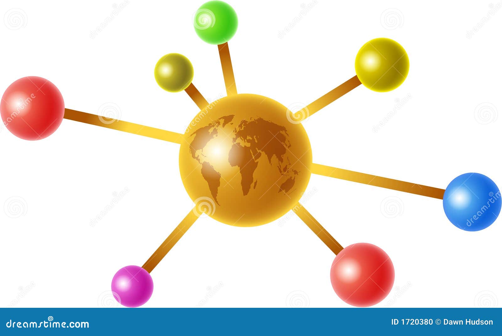 Global molecule stock illustration. Illustration of network - 1720380