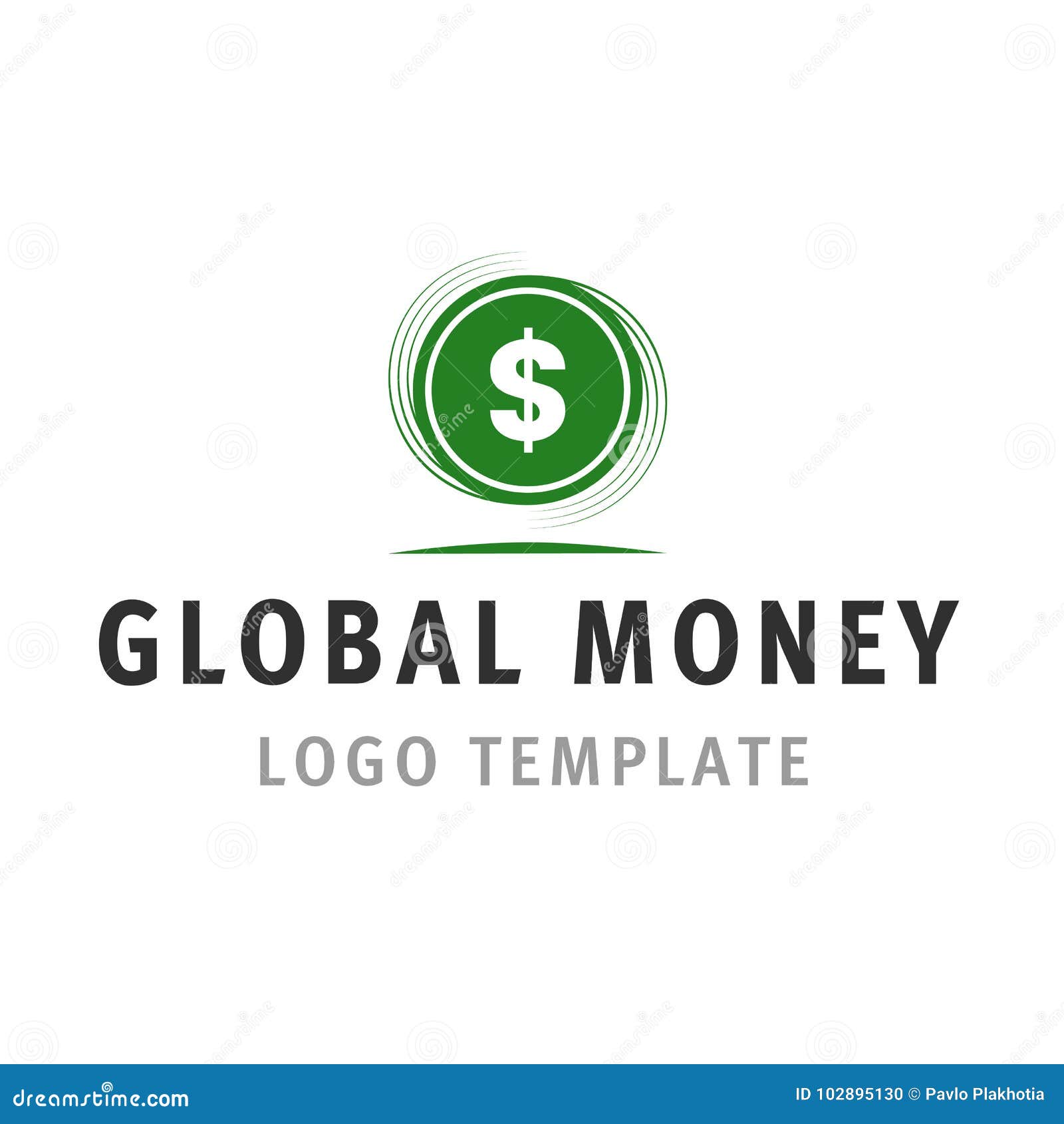 Global money logo template stock vector. Illustration of brand - 102895130