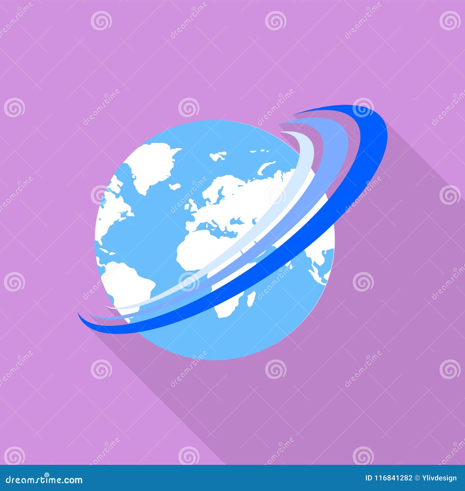 Global Move Icon, Flat Style Stock Vector - Illustration of flat, icon ...
