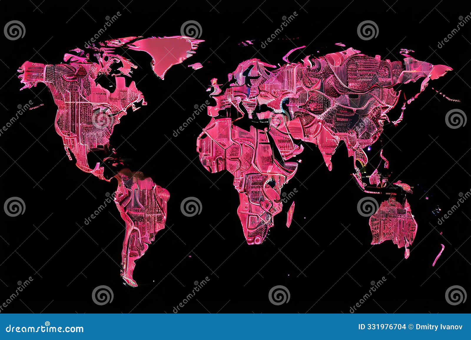 Global Music Network a World Map Outlin New Beautiful Stock Photo ...